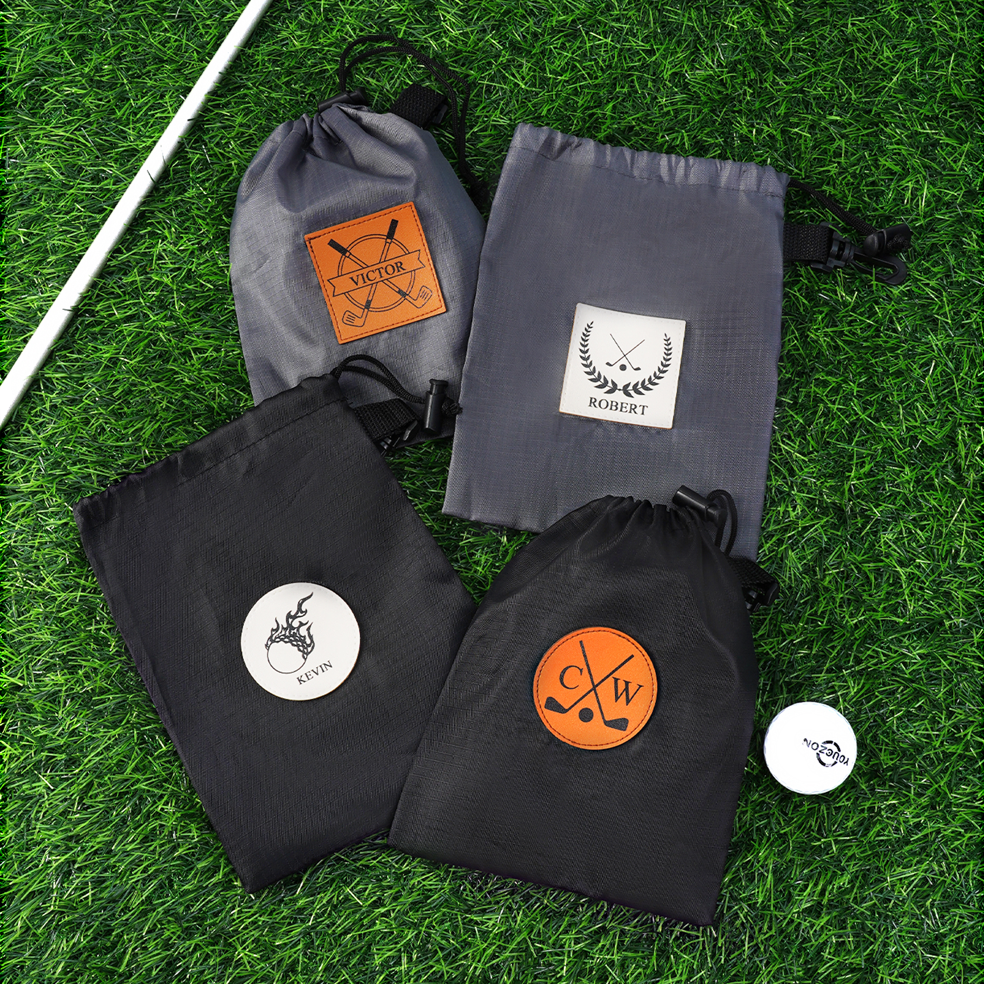 Personalized Golf Clubs Tees Design Golf Valuables Pouch with Name and ...