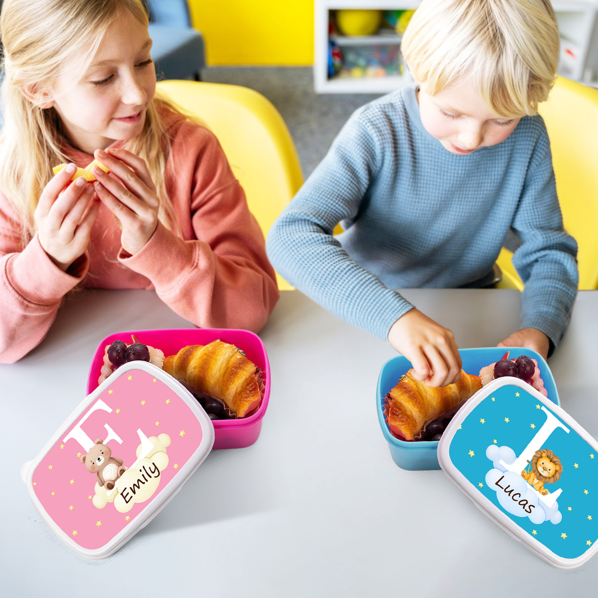 Boîte à lunch personnalisée avec nom et initiales pour les garçons et ...