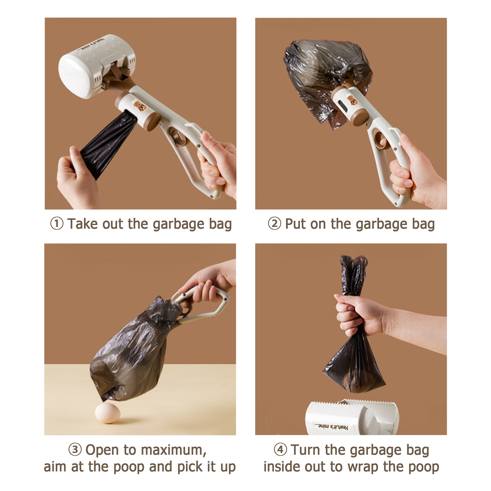 Personalized Yeah It's Mine Long Handle Pooper Scooper with Pet Photo ...