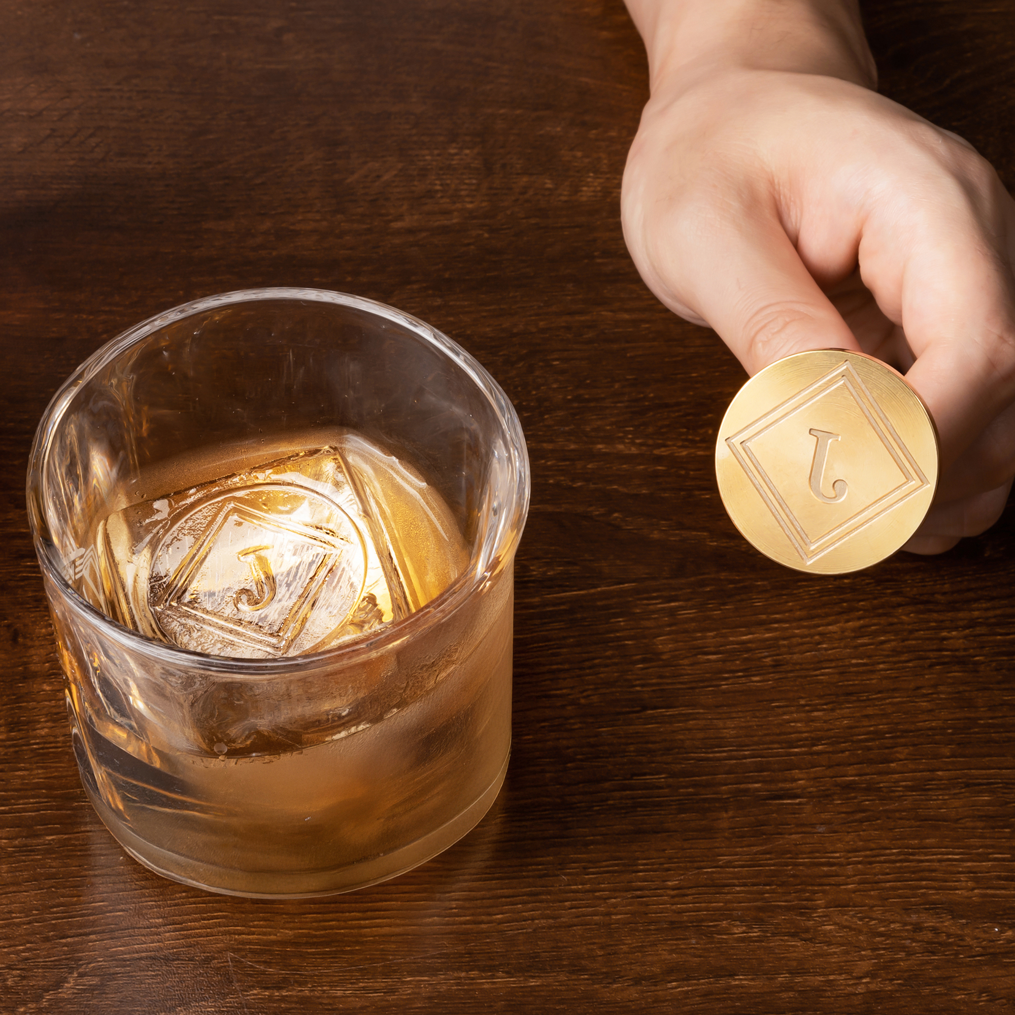Personalized Engraved Monogram Whiskey Ice Cube Mold Tray with Stamp ...