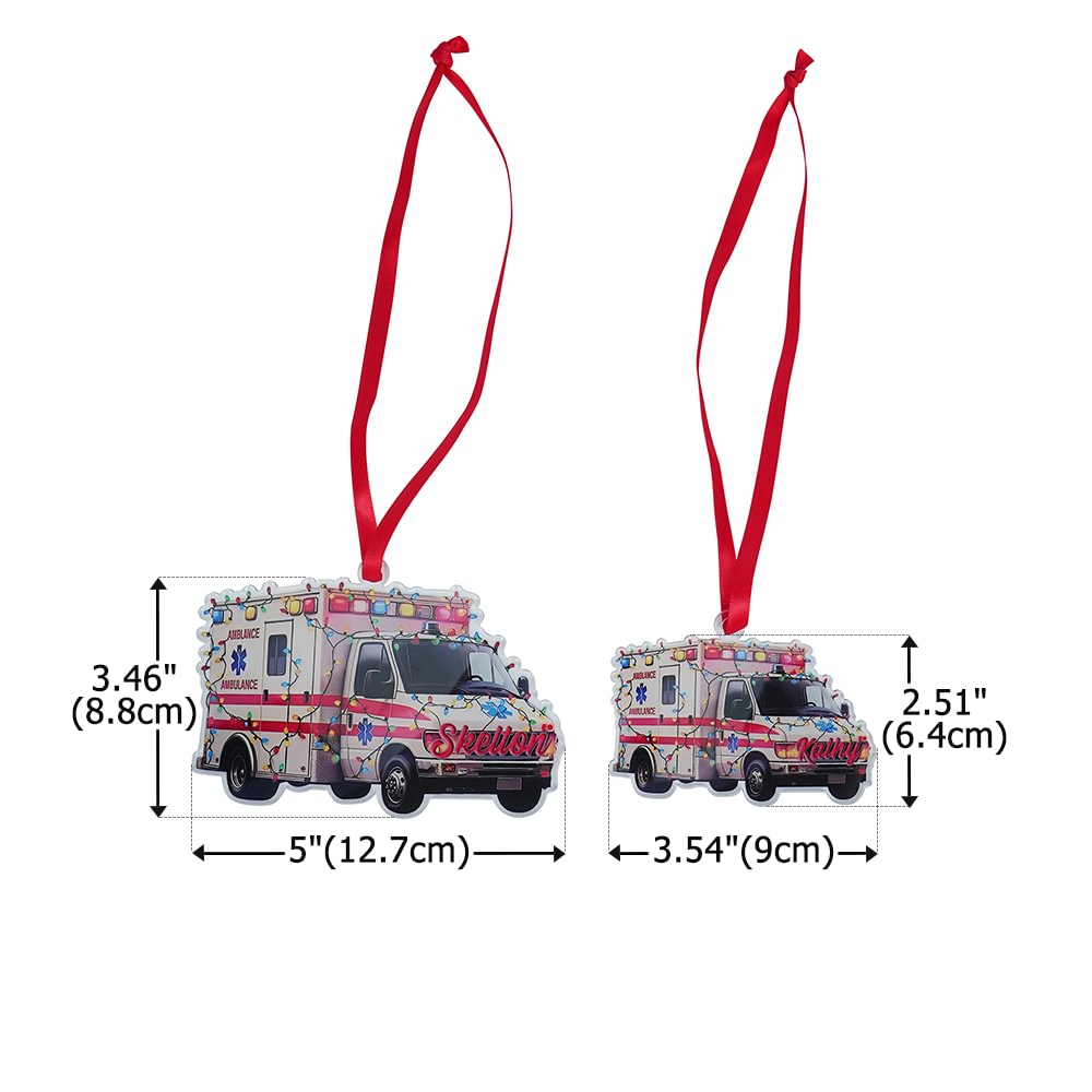 Personalized Ambulance Christmas Acrylic Ornament with Name Home Decor ...