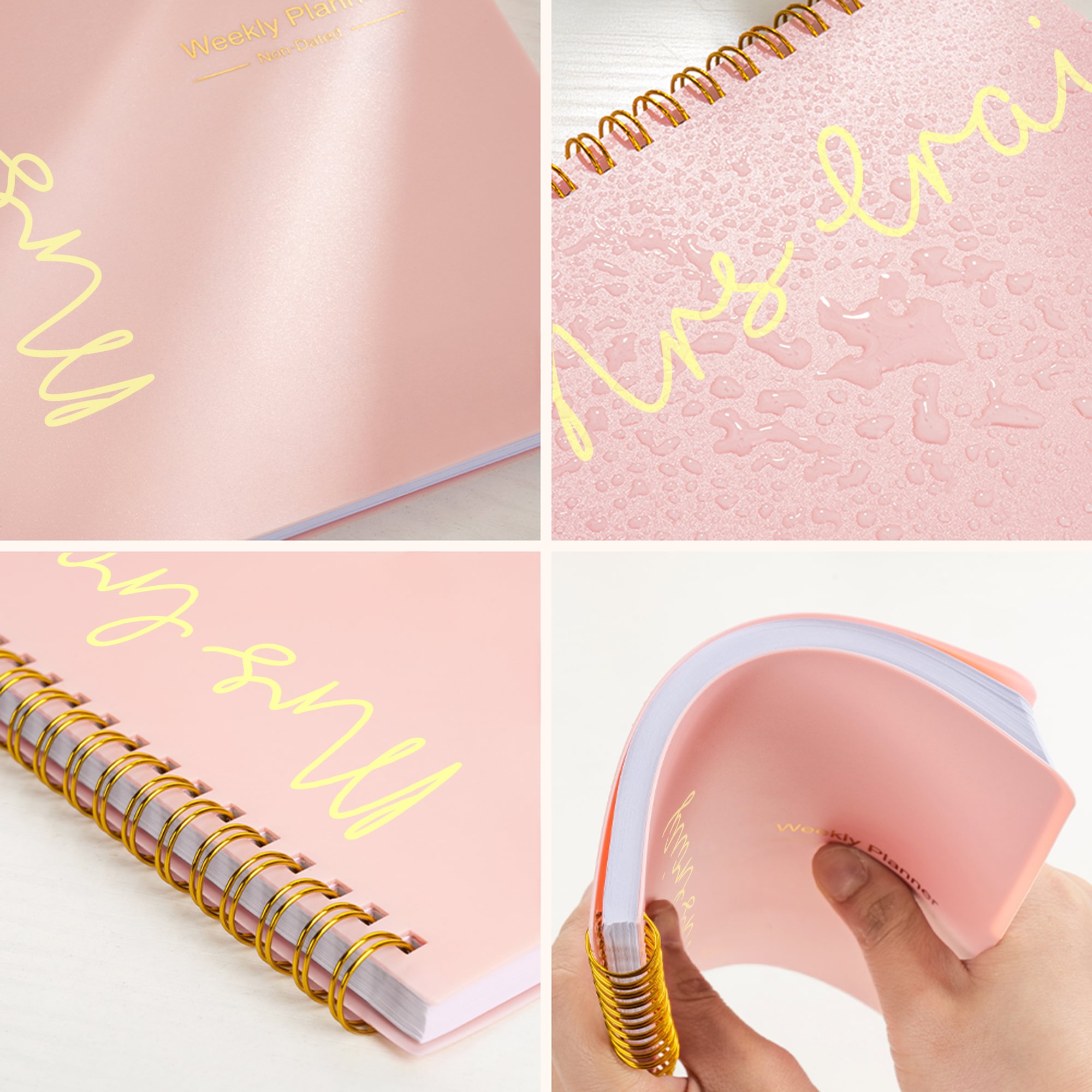 Personalised Multicolour Name Spiral A5 Notebook with Weekly Planner ...