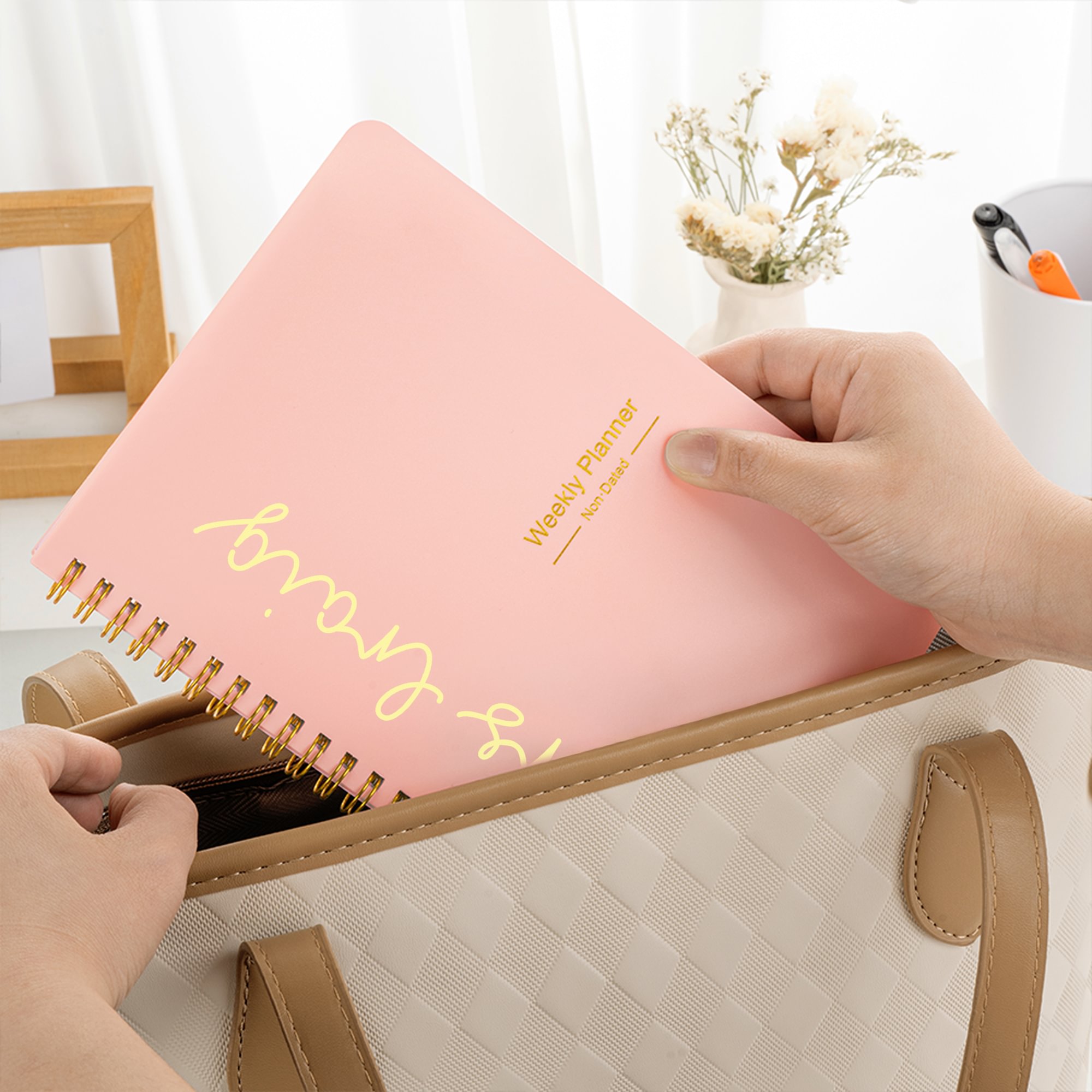 Personalised Multicolour Name Spiral A5 Notebook with Weekly Planner ...