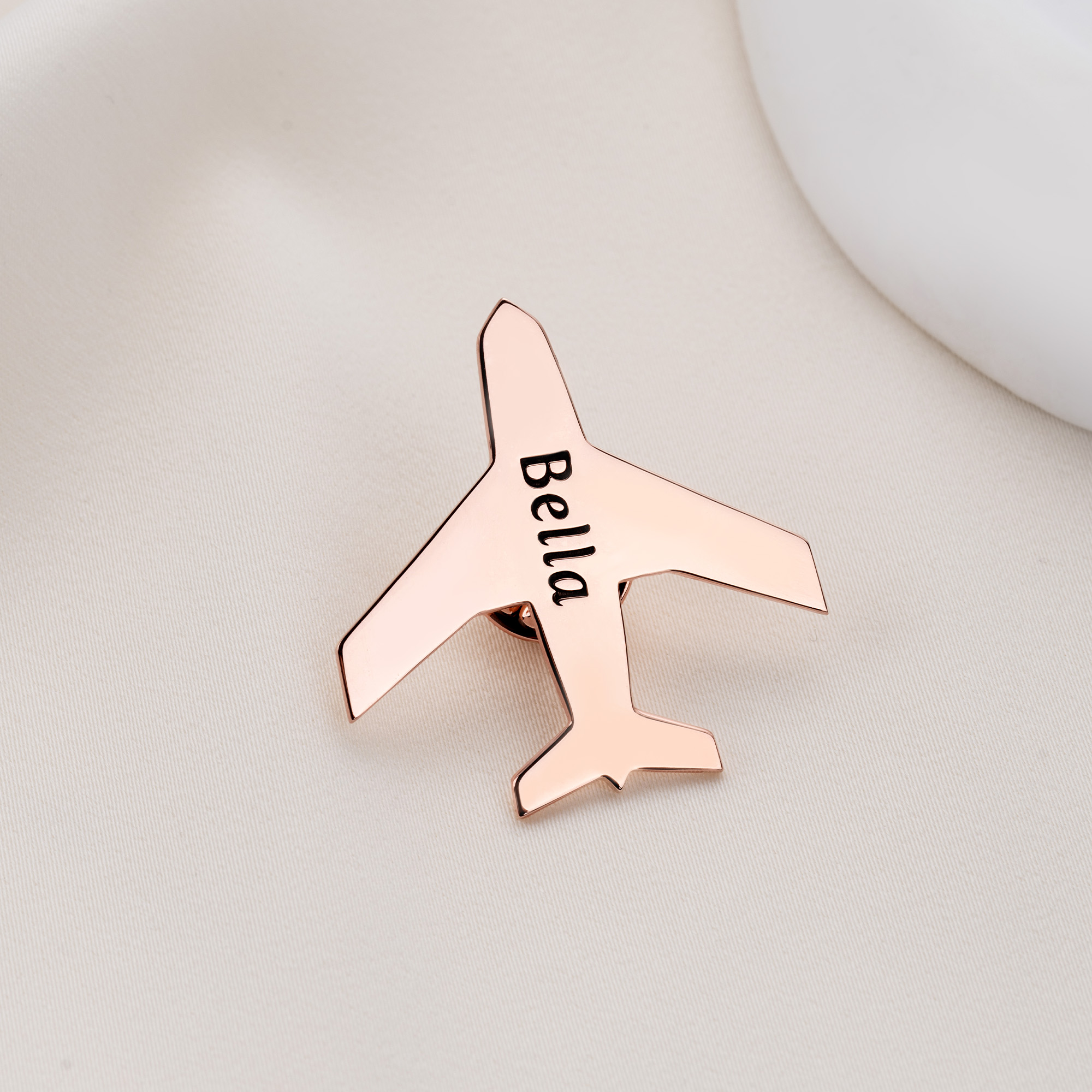 Broche de revers d'avion personnalisée avec nom gravé Anniversaire Noël ...