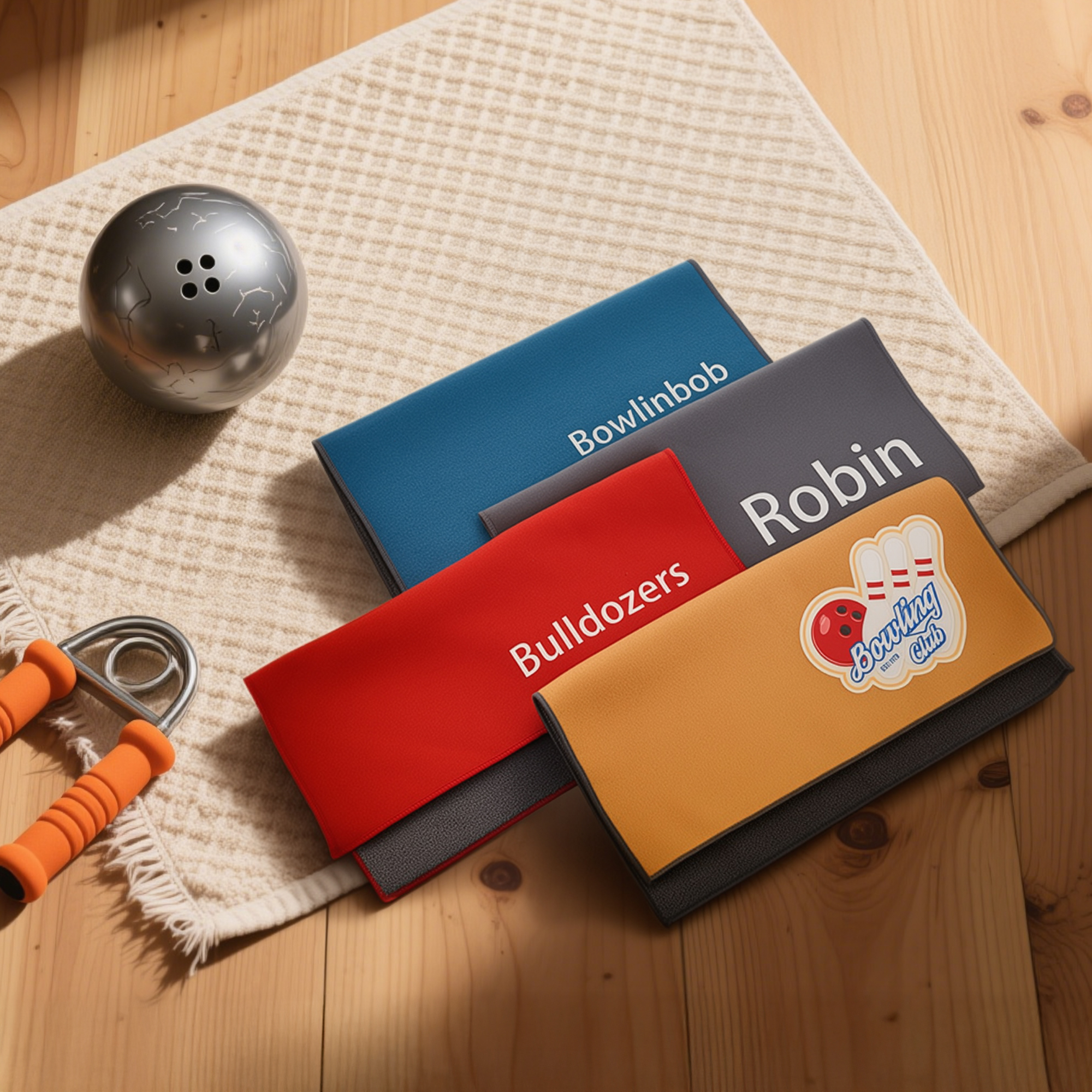 Personalised Text Photo Oil Removal Shammy Bowling Ball Cleaner Cloth ...