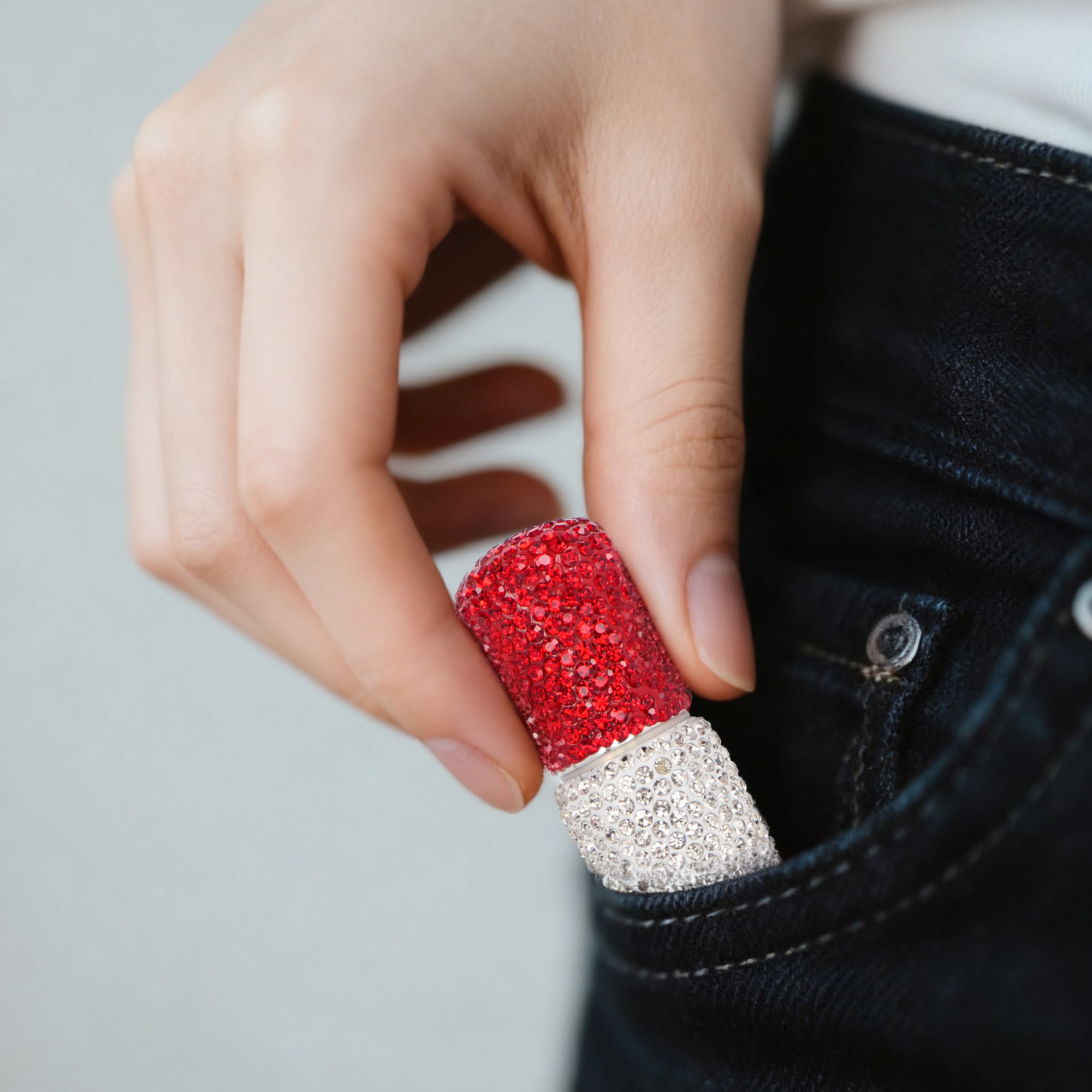 Personalized Glitter Rhinestone Capsule Portable Double Layer Pill ...