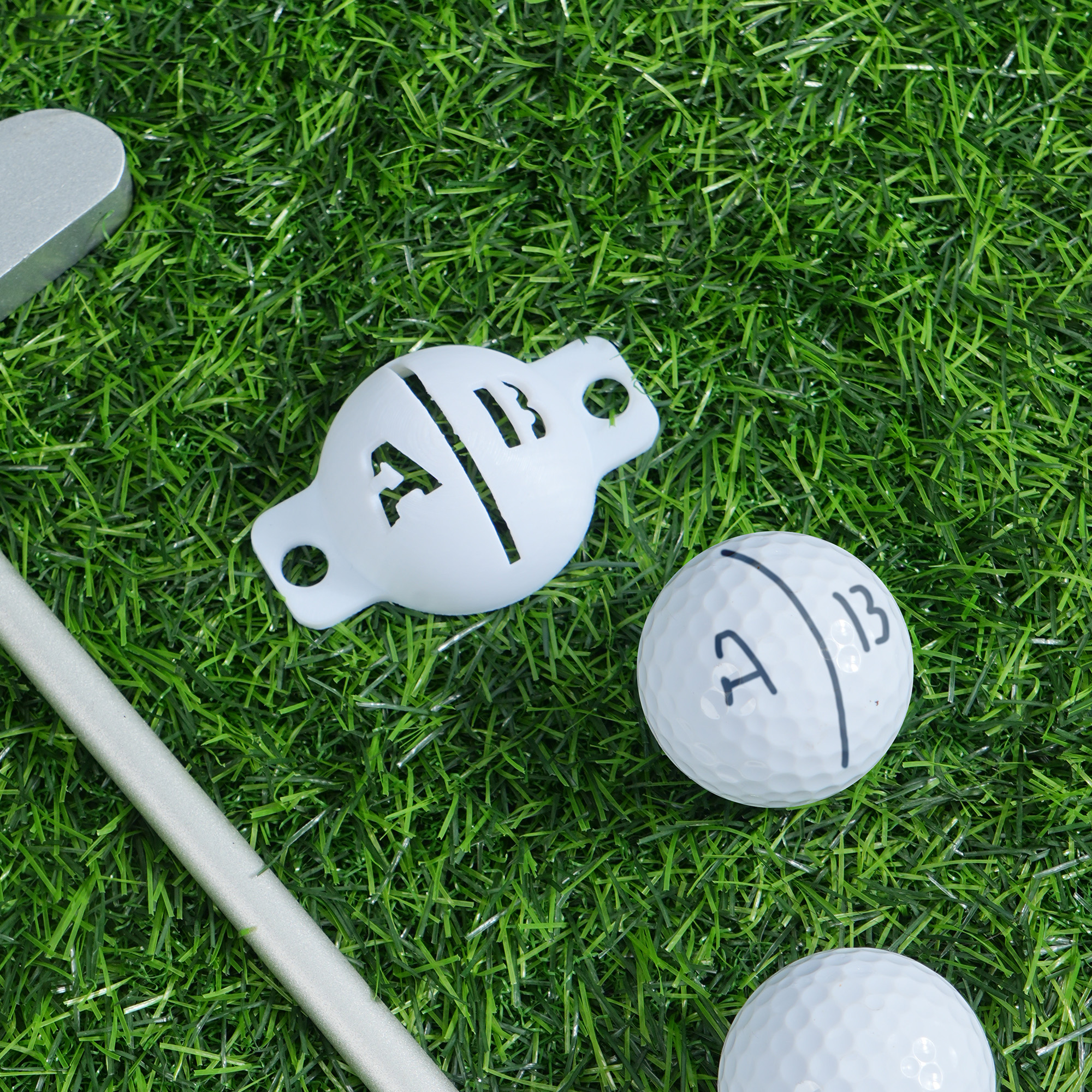 Personalized Multicolour 3D Printed Initials Golf Ball Line Marker ...