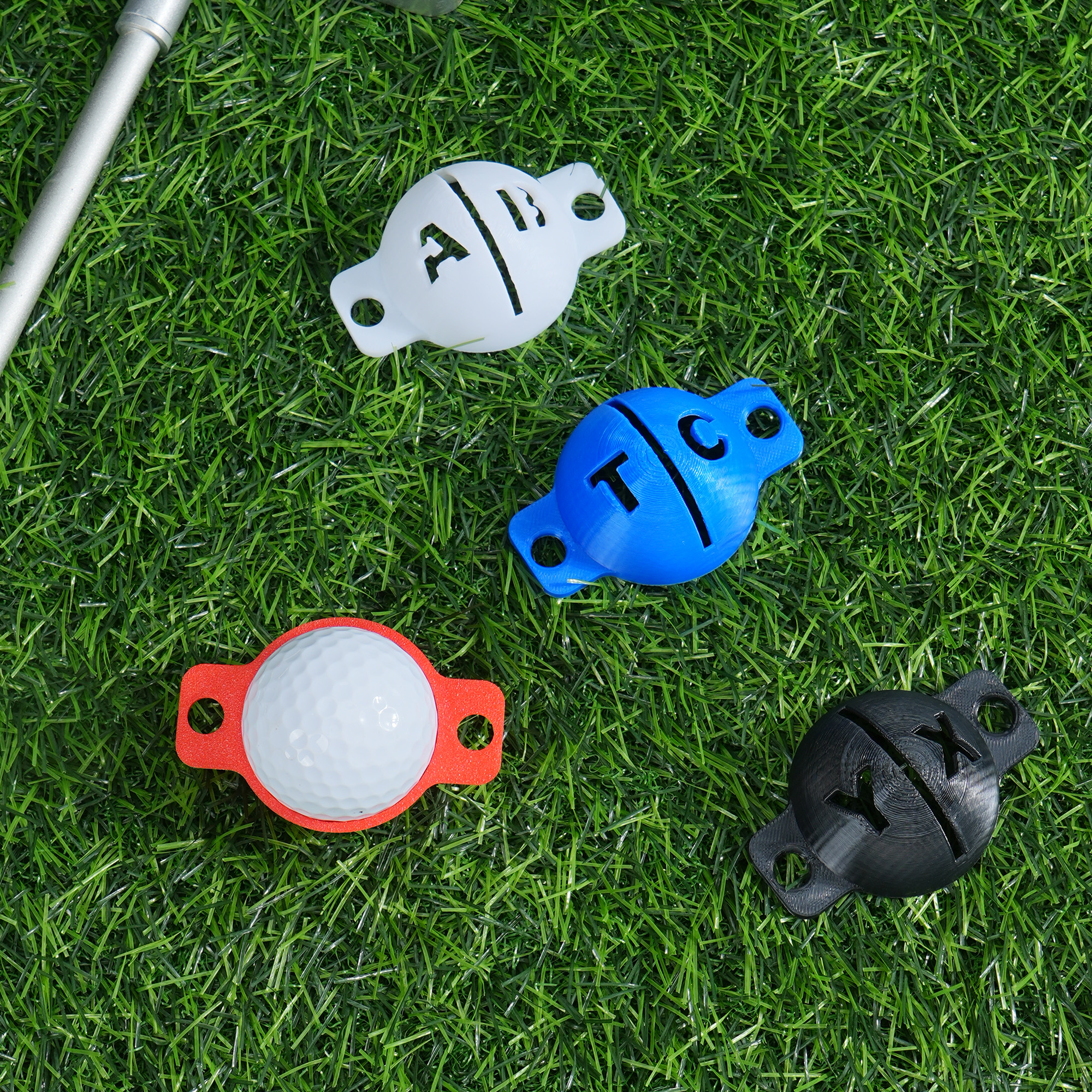 Personalized Multicolor 3D Printed Initials Golf Ball Line Marker ...