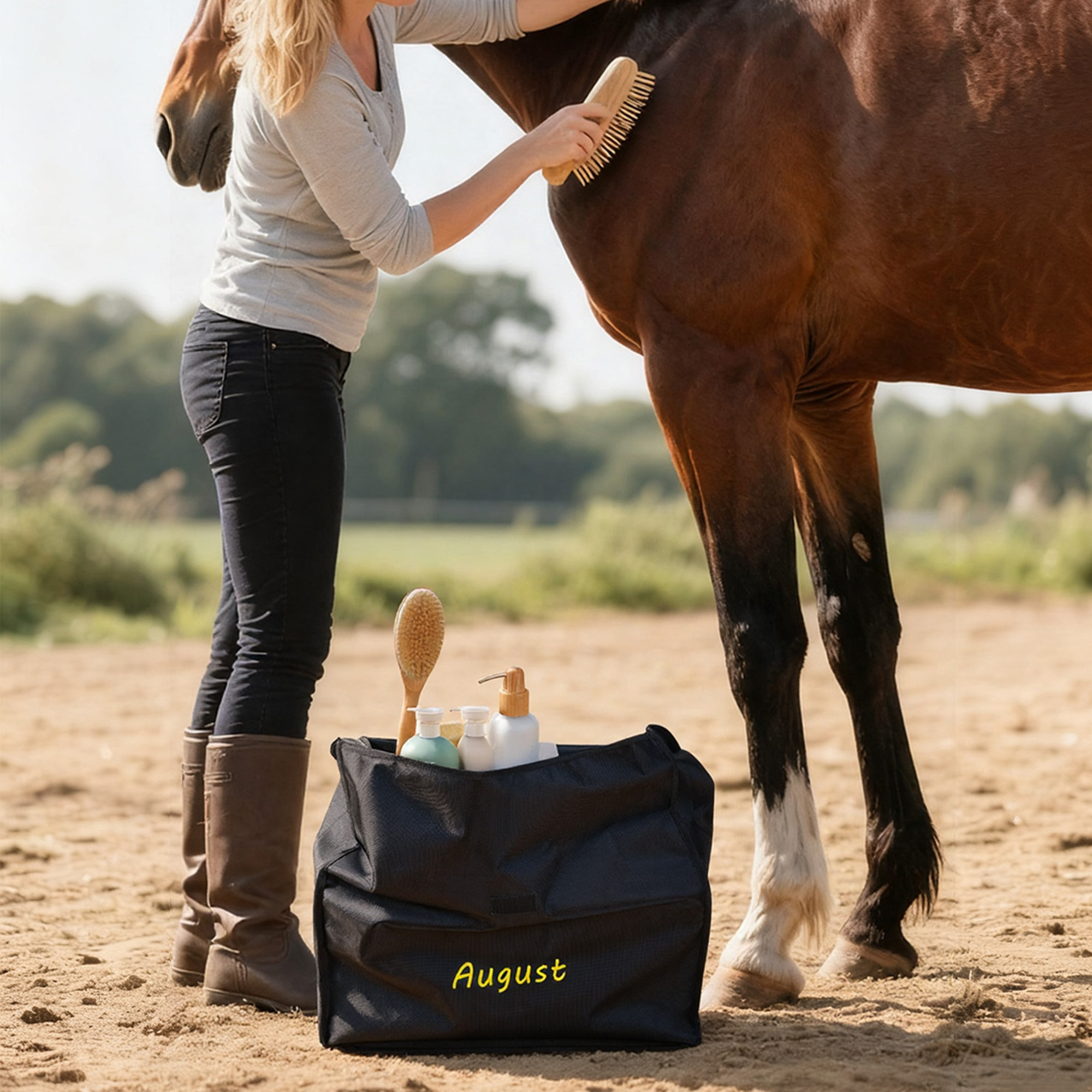 Personalized Horse Silhouette Waterproof Large Capacity Hanging Horse ...