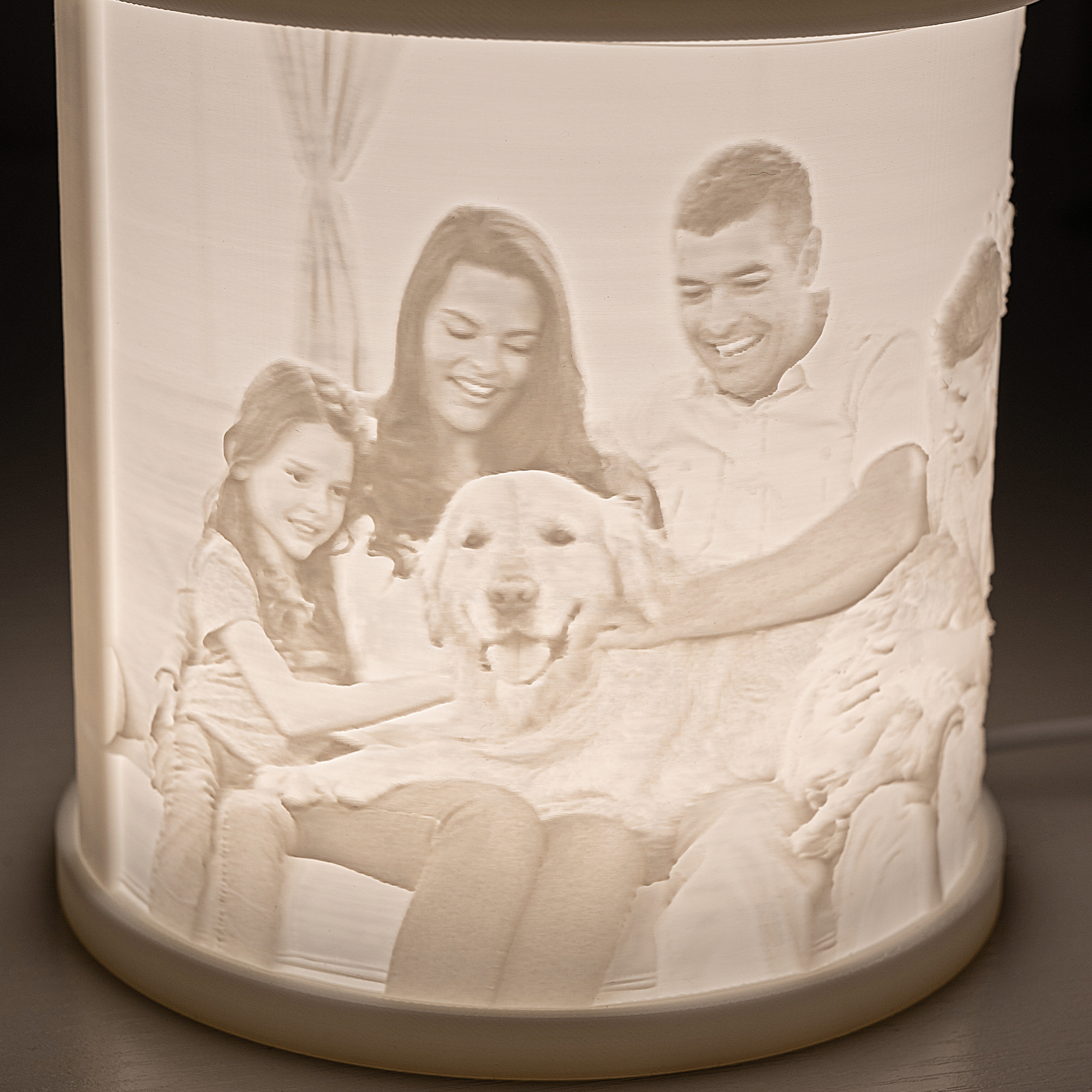 Personalised 3D Printed 1-2 Photos Luminous Relief Translucent Light ...