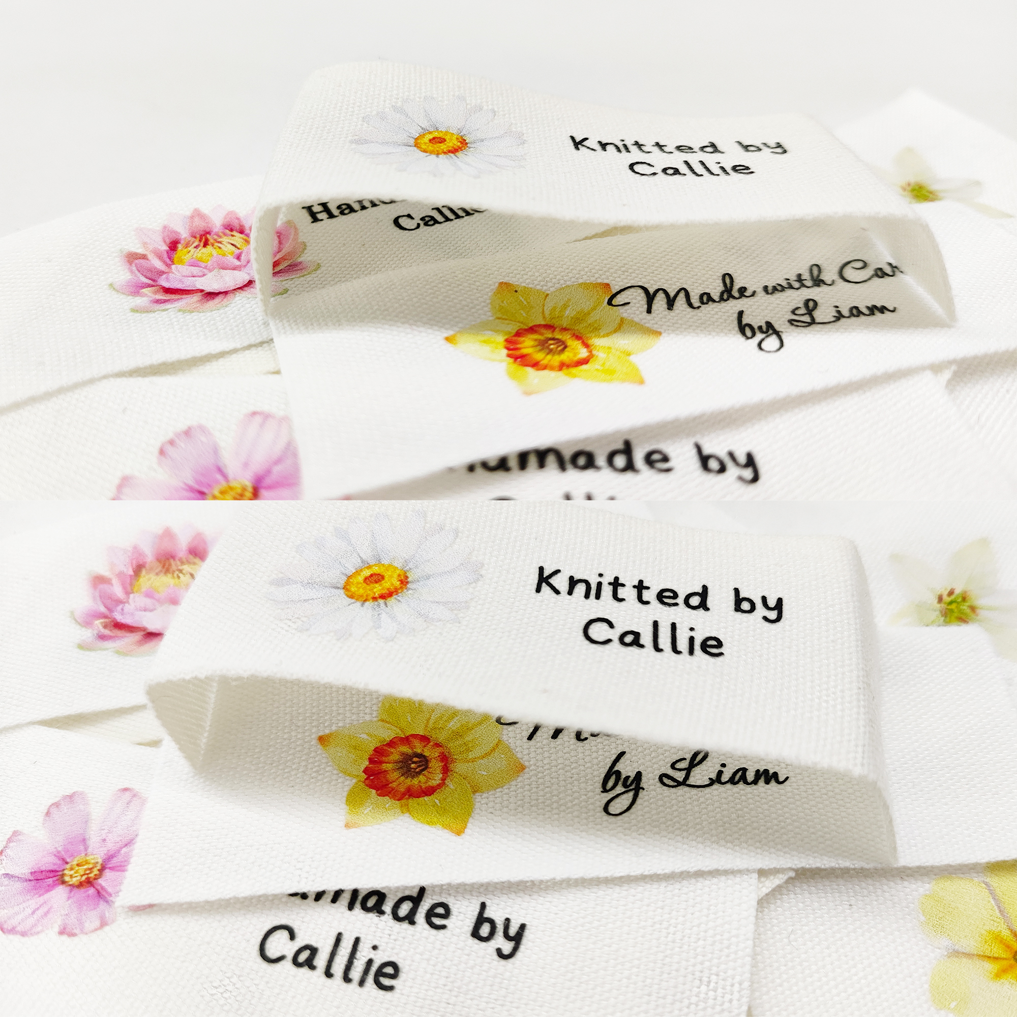 Personalized Birth Flower Sewing Labels Name Tags Set of 10 for ...