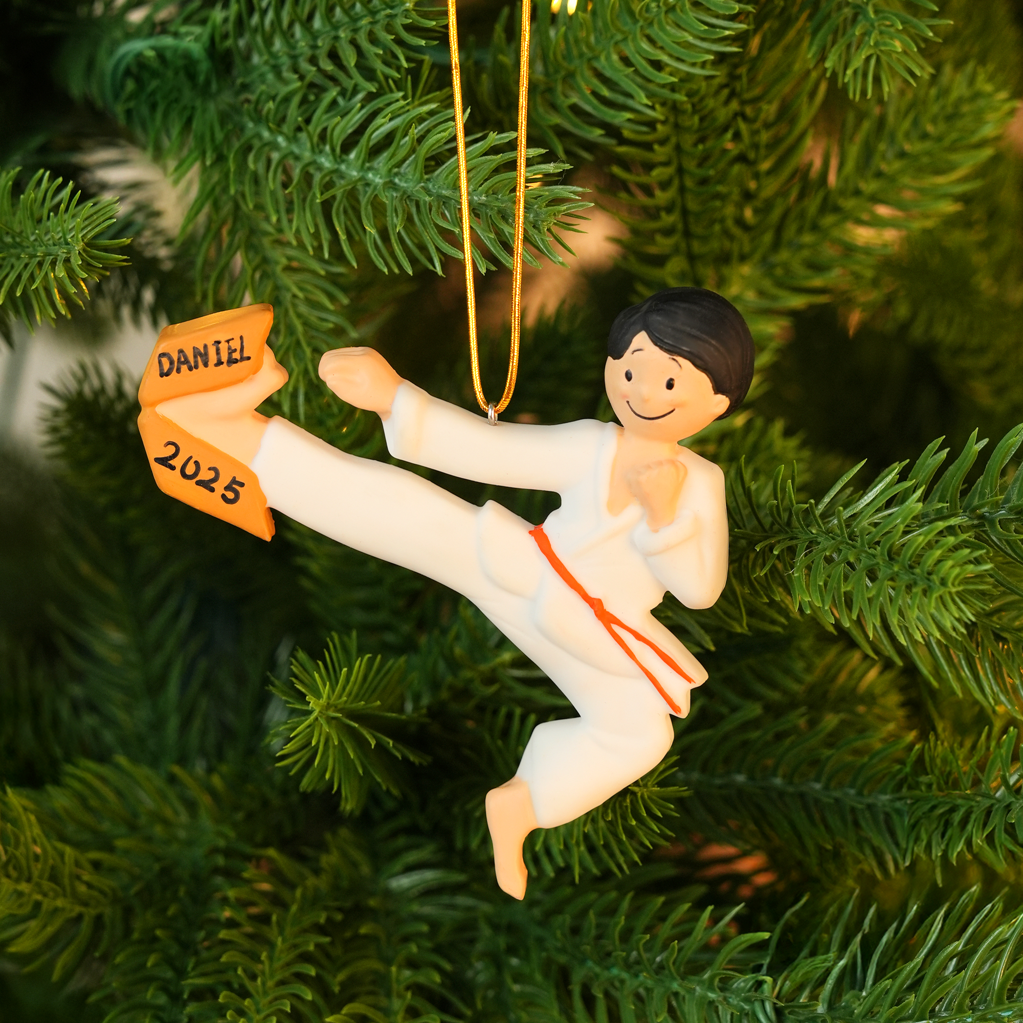 Personalized Karate Character Christmas Ornament with Name Christmas ...