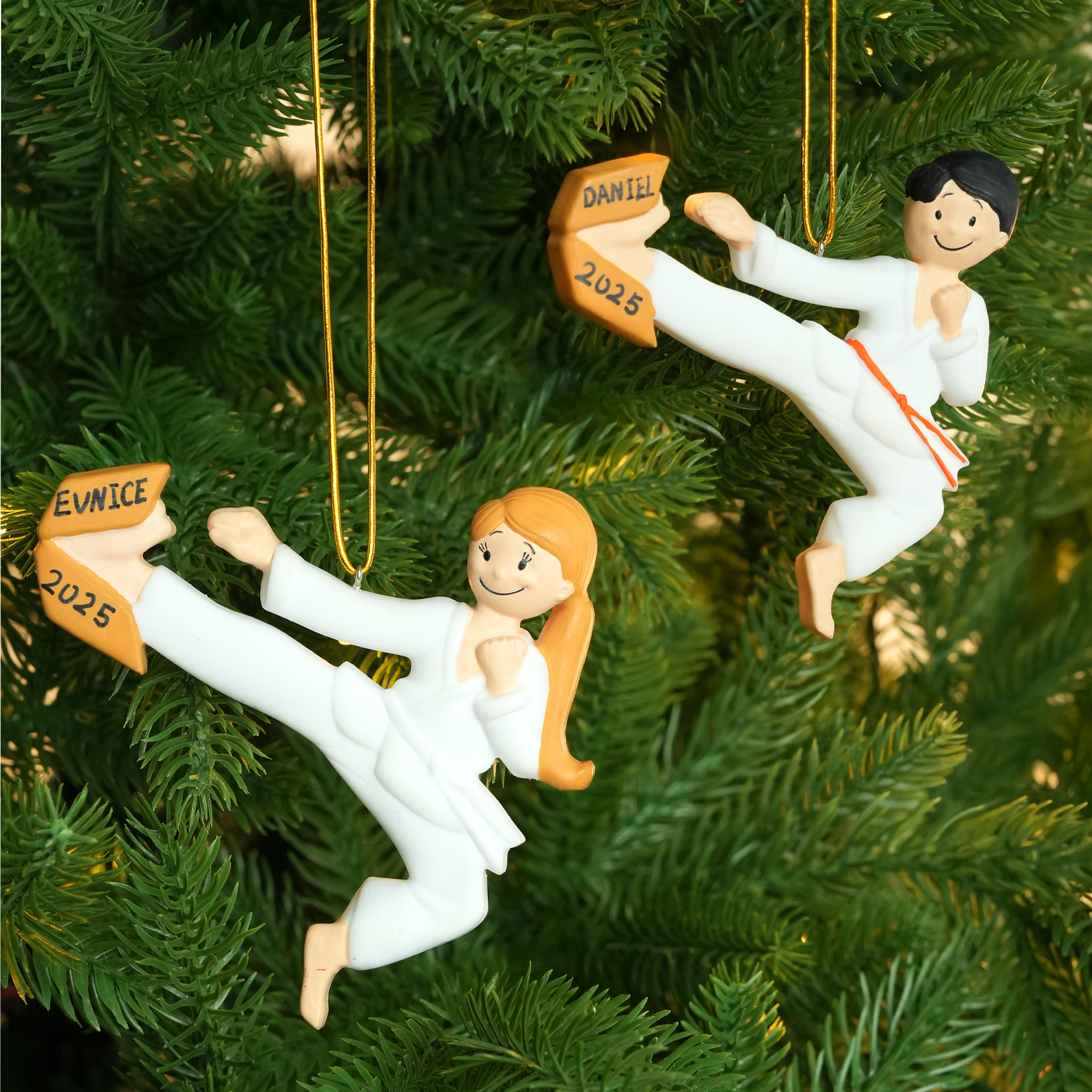 Personalized Karate Character Christmas Ornament with Name Christmas ...
