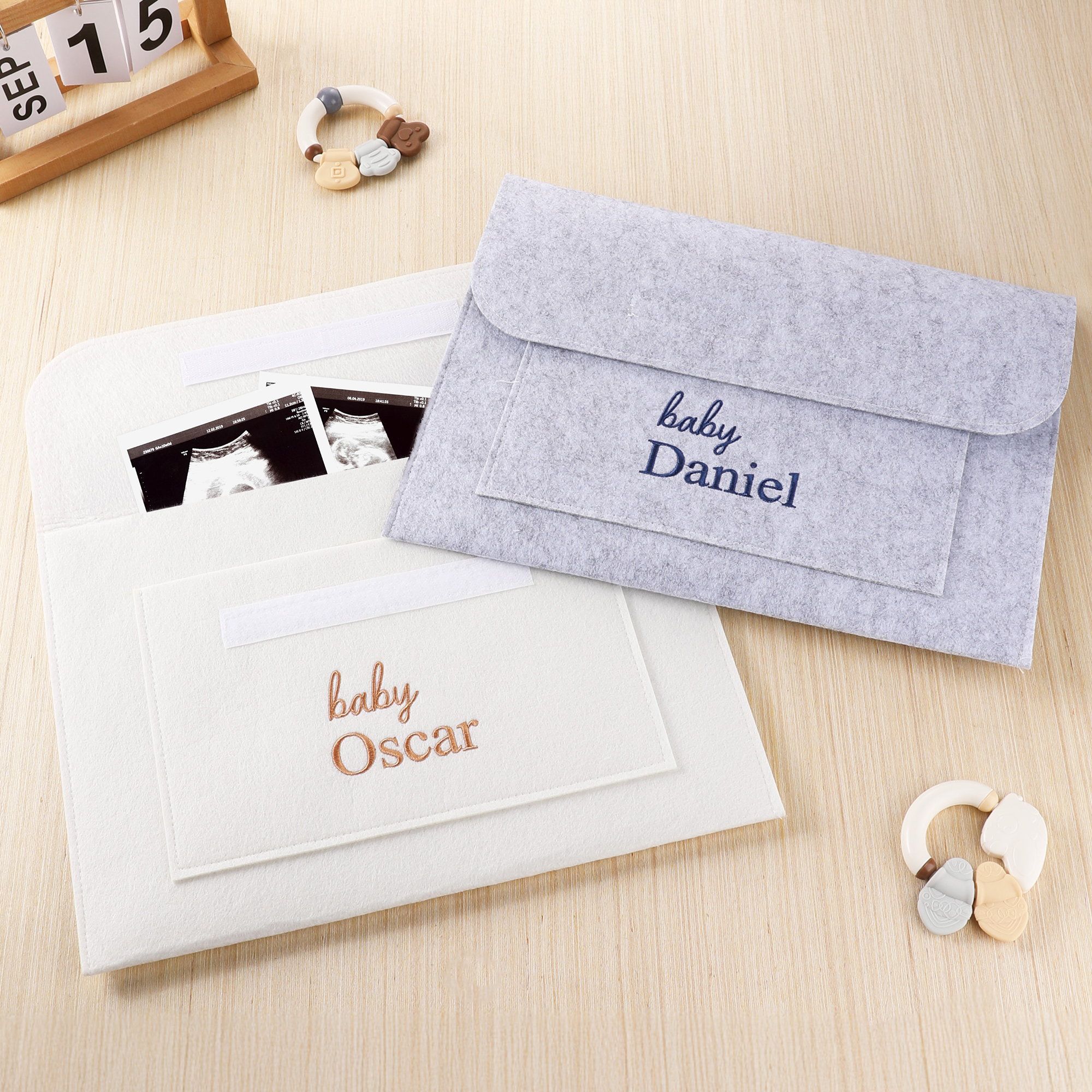 Personalised Portable Felt Pregnancy Test Reports Storage Document ...