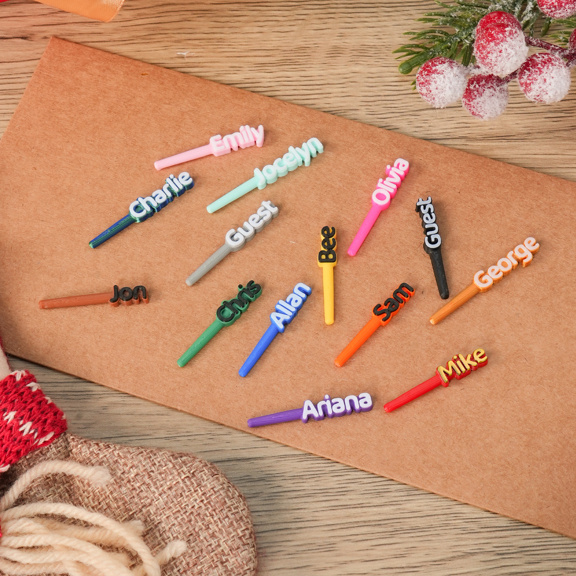 Personalized Multicolour Portable 3D Printing Cribbage Pegs with Name ...