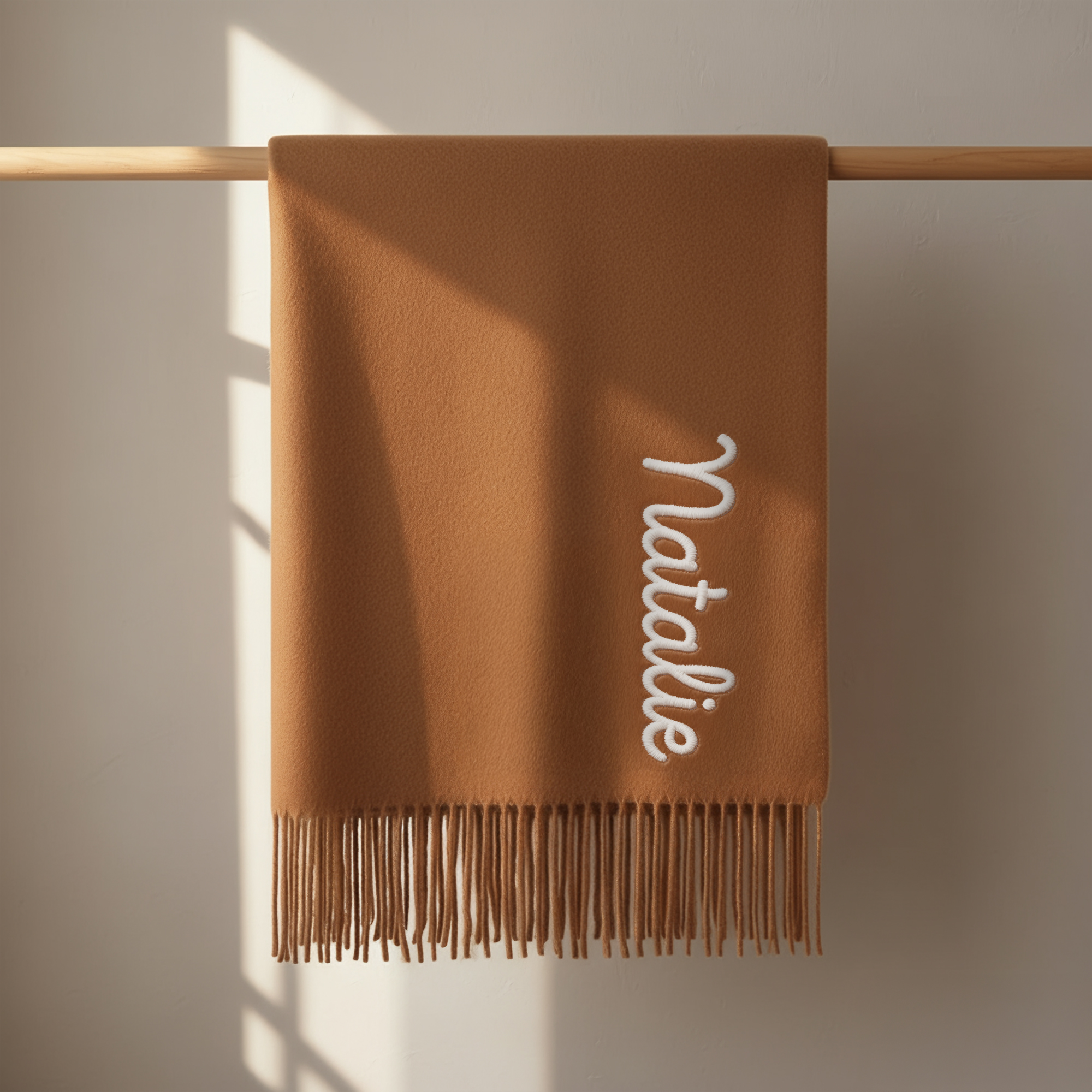 Personalized Super Soft Warm Scarf Shawl with Embroidered Name Fashion ...