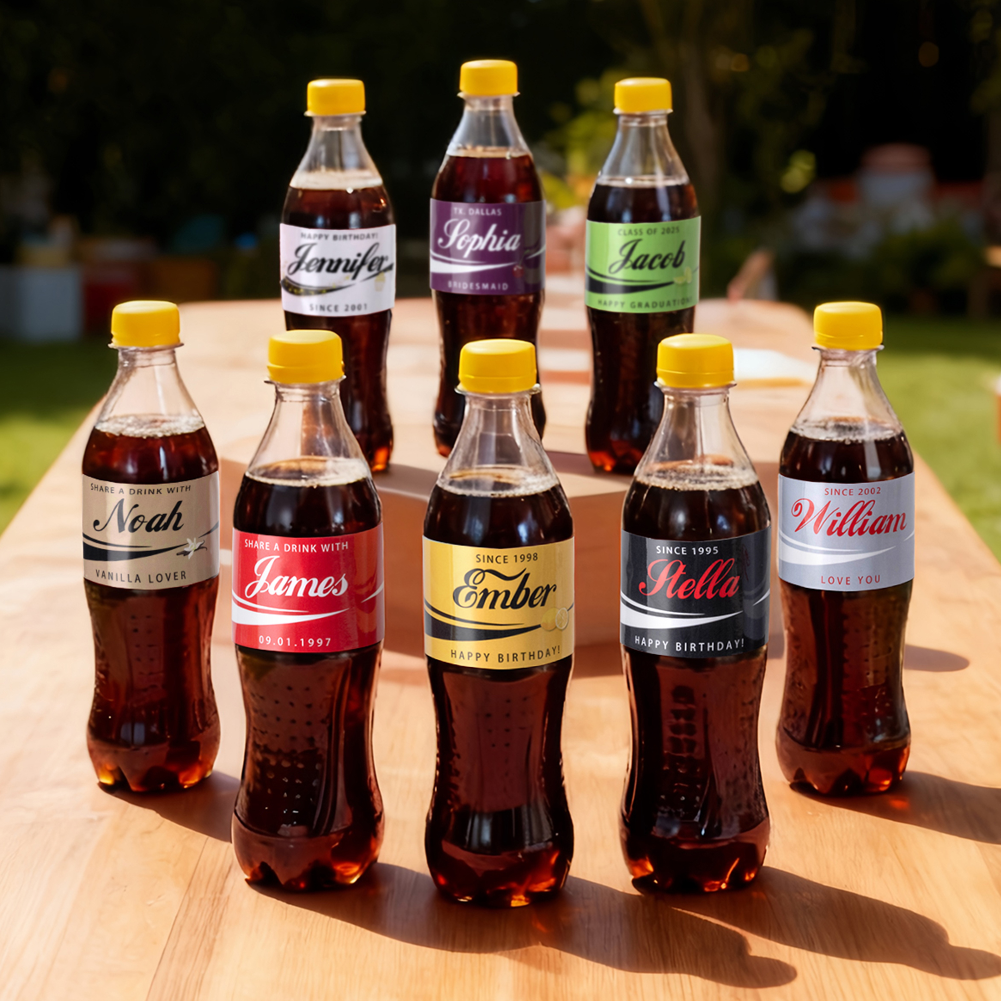 Personalised Inspired Cola Stickers Bottle Labels with Name and Text ...