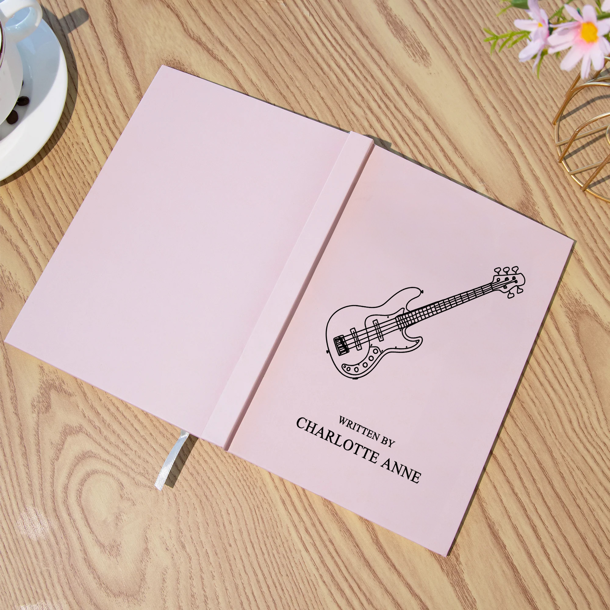 Personalised Line Art Musical Instrument Design Songwriting Journal ...