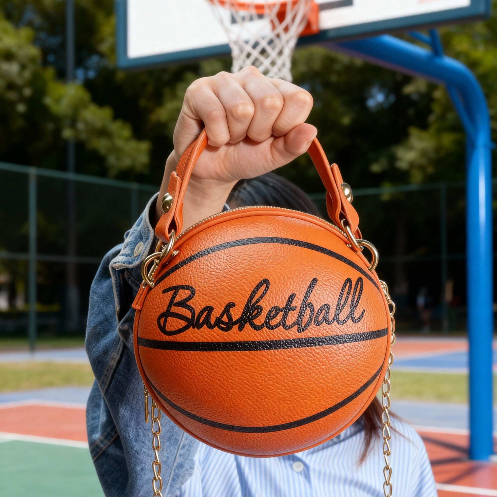 Personalised Basketball Style Spherical Bag with Initial Daily Sport ...