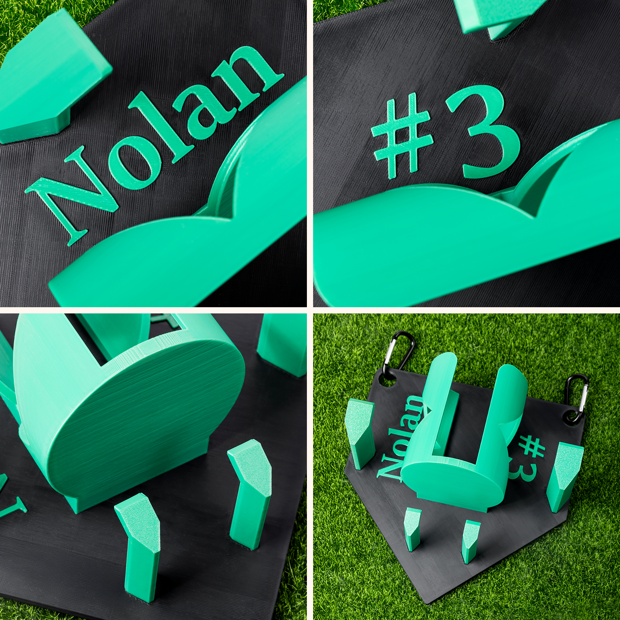 Personalized Multicolour 3D-Printed Text Baseball Home Plate Dugout ...