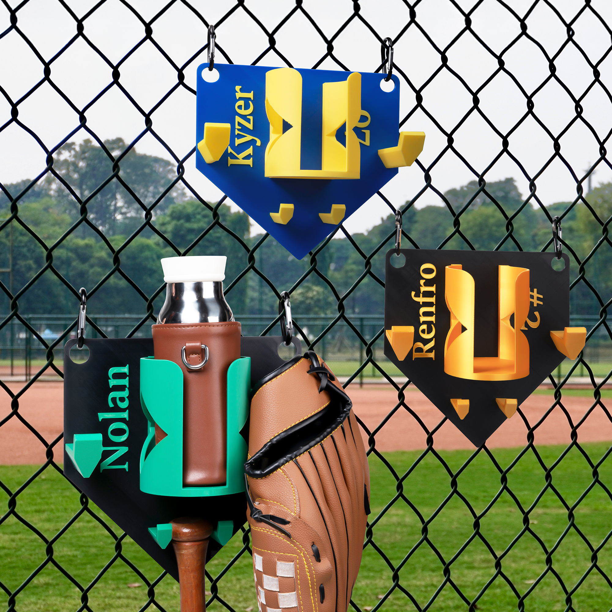 Personalized Multicolor 3D-Printed Text Baseball Home Plate Dugout ...