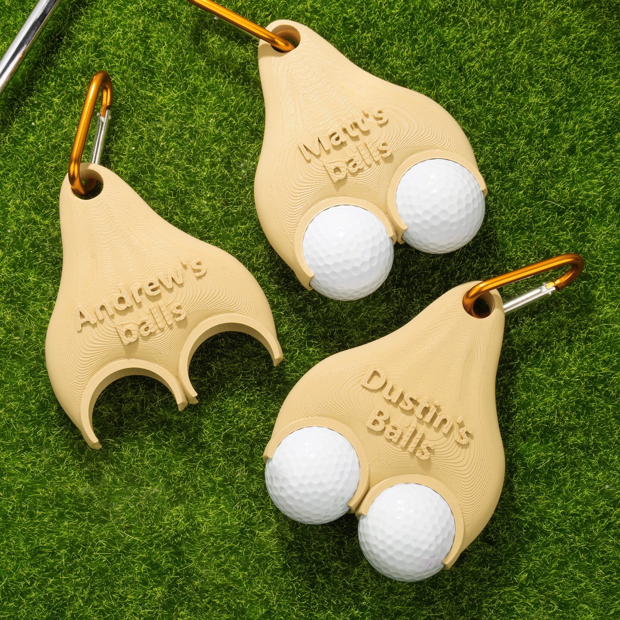 Personalized 3D Printed Text Funny Multicolor Golf Ball Holder with ...