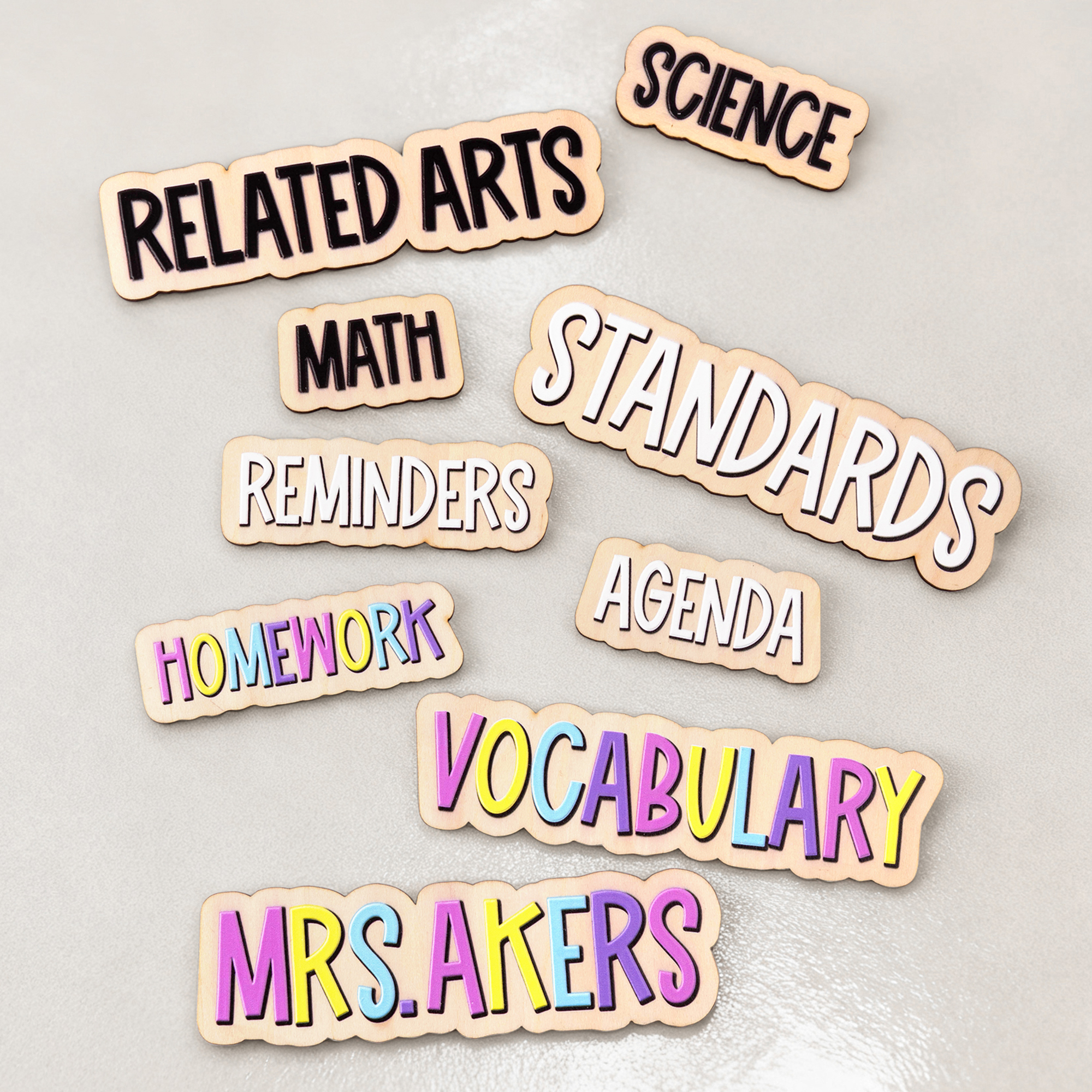 Personalised Wooden Whiteboard Magnet with Text School Supplies ...