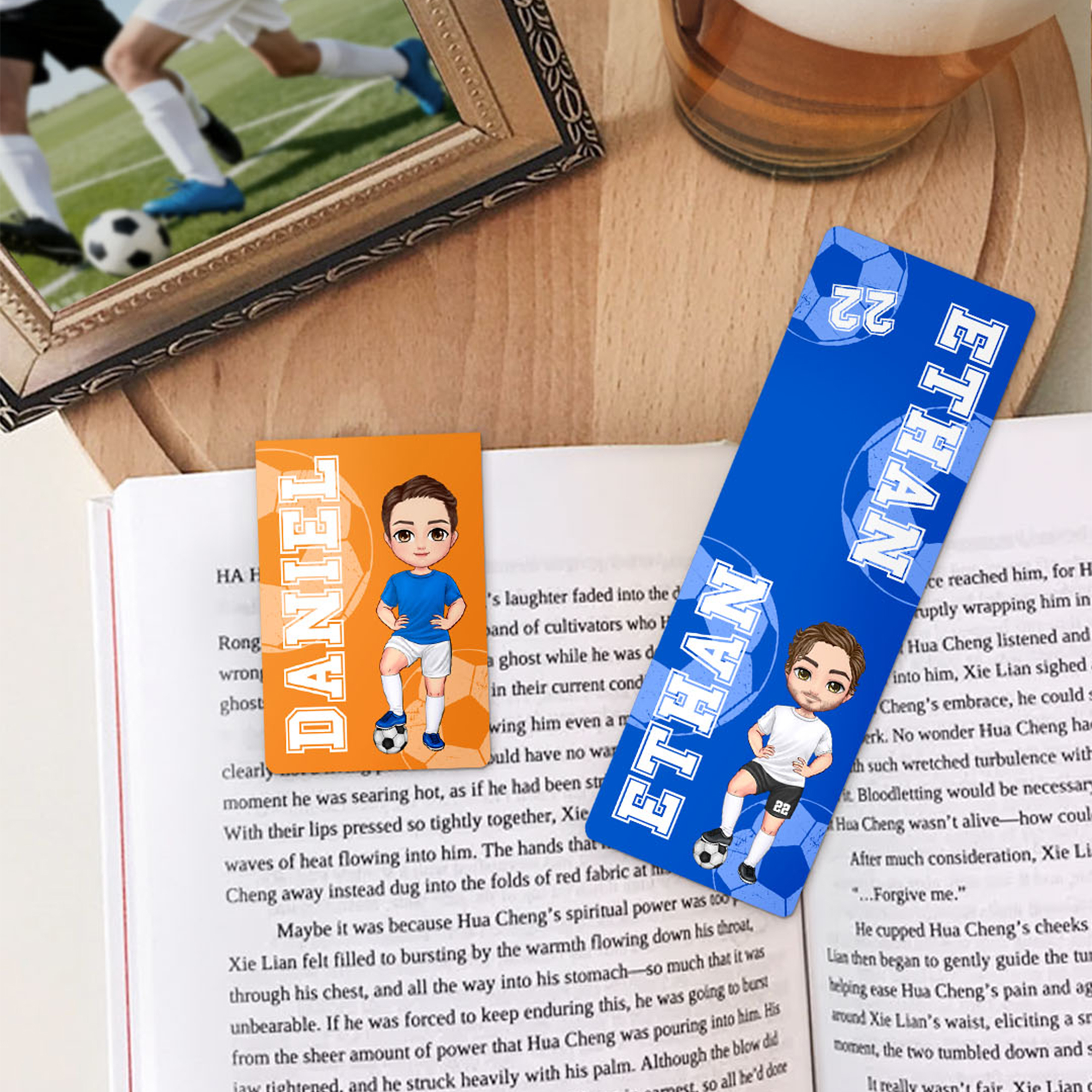 Personalized Soccer Cartoon Character Magnetic Bookmark Clip with Name ...