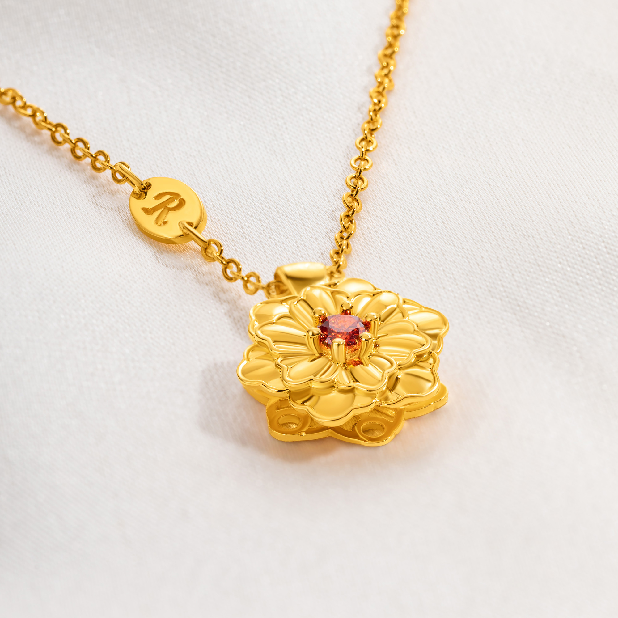 Gepersonaliseerde Fidget Spinner Geboorte Bloemen Ketting met ...
