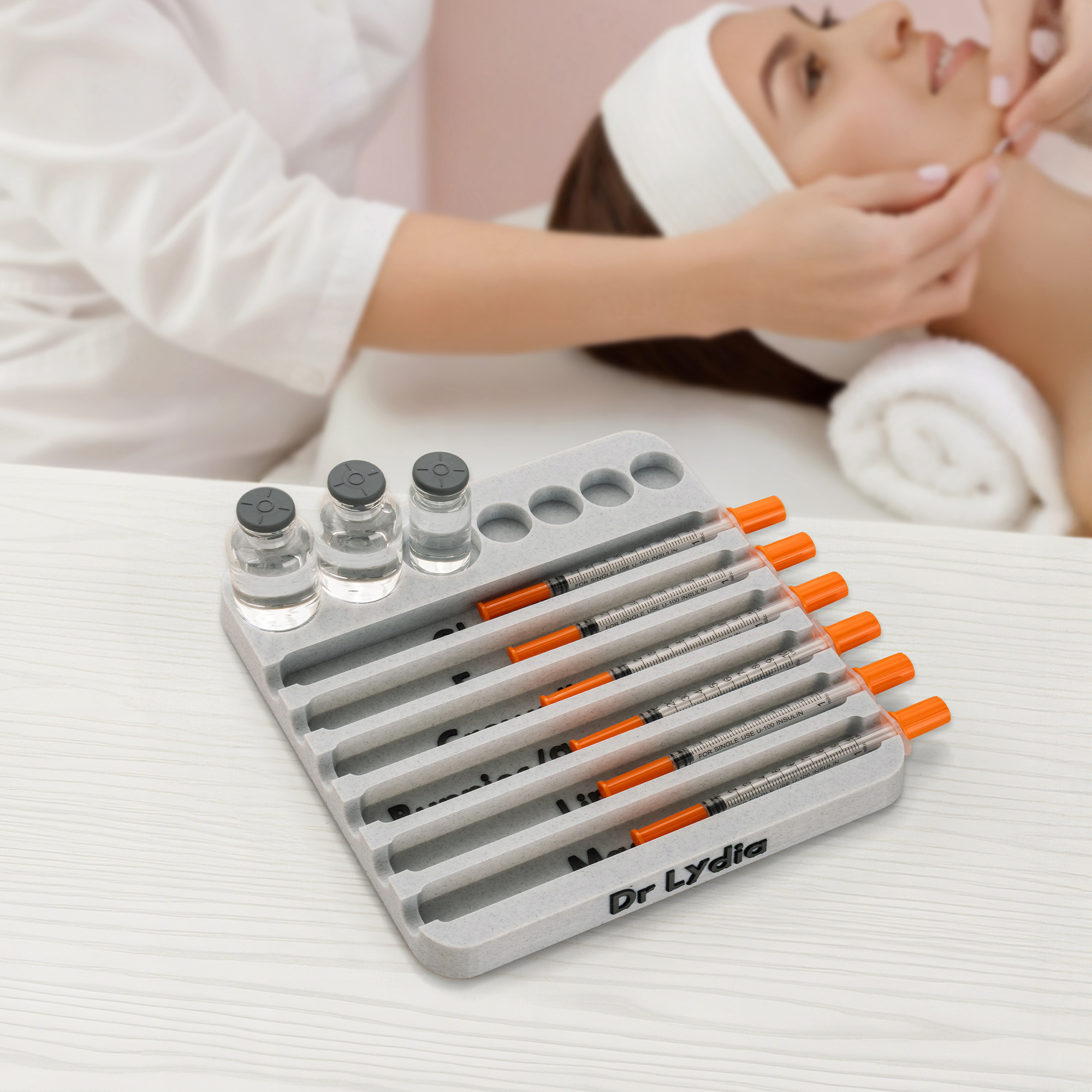 Personalised Multi-Groove 3D-Printed Tray Portable Partitioned Vial ...