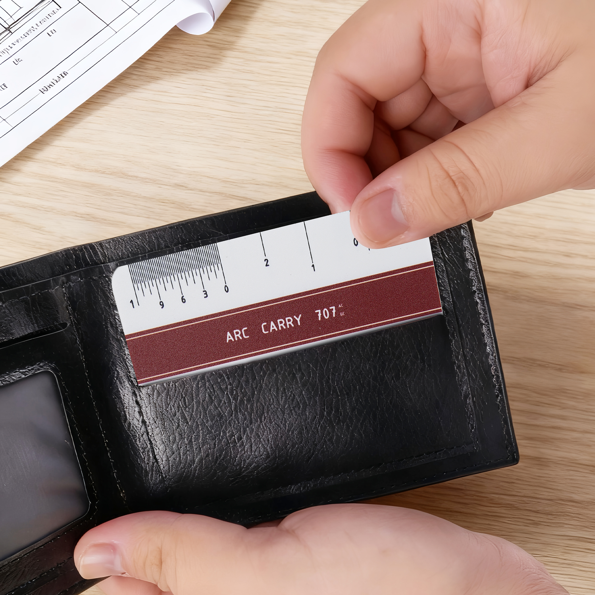 Personalized Mini Wallet Size Portable Architectural Scale Ruler with ...