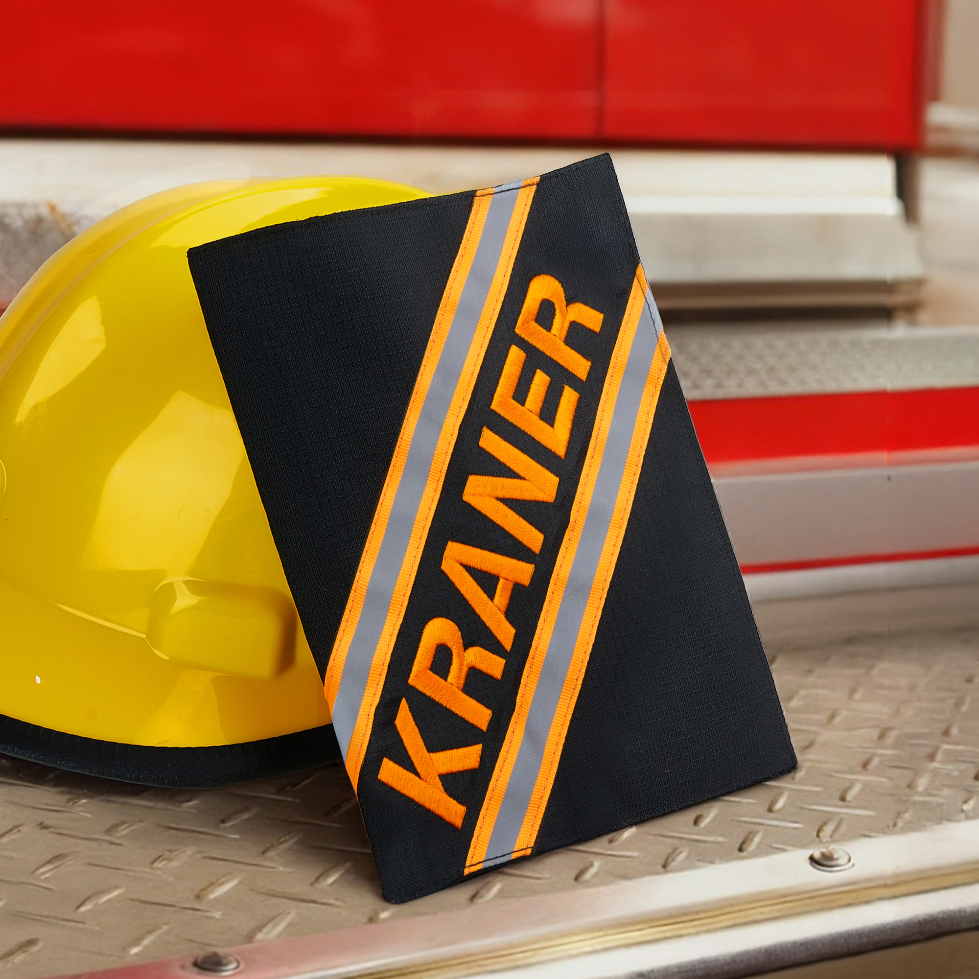 Personalised Firefighter Turnout Bunker Reflective Strip Notebook Cover ...