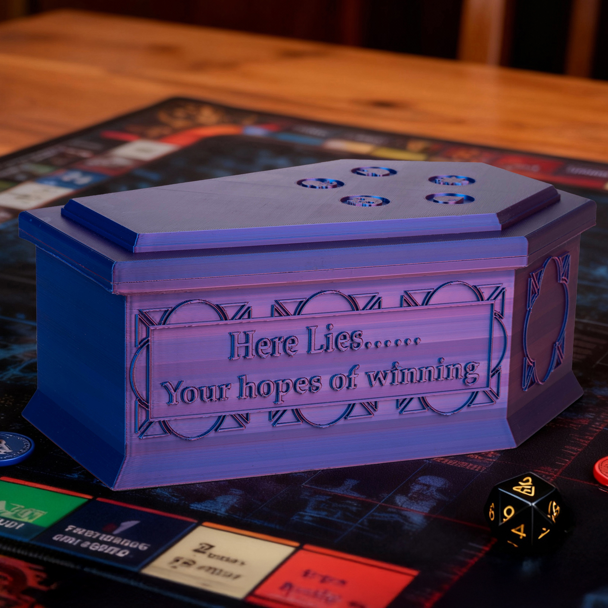 Personalized Gothic Style Multicolour 3D Printed Card Storage Box with ...