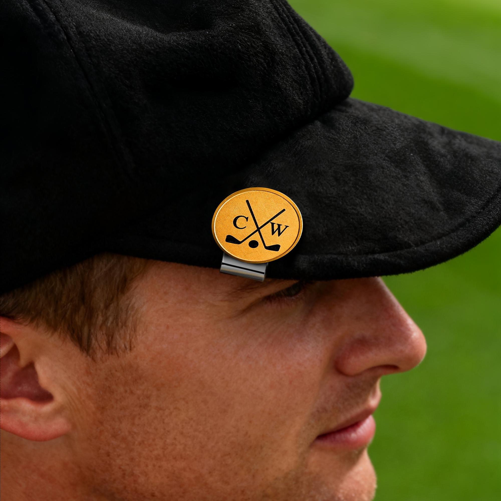 Personalised Golf Theme Monogram Design Magnetic Hat Clip Birthday Gift ...