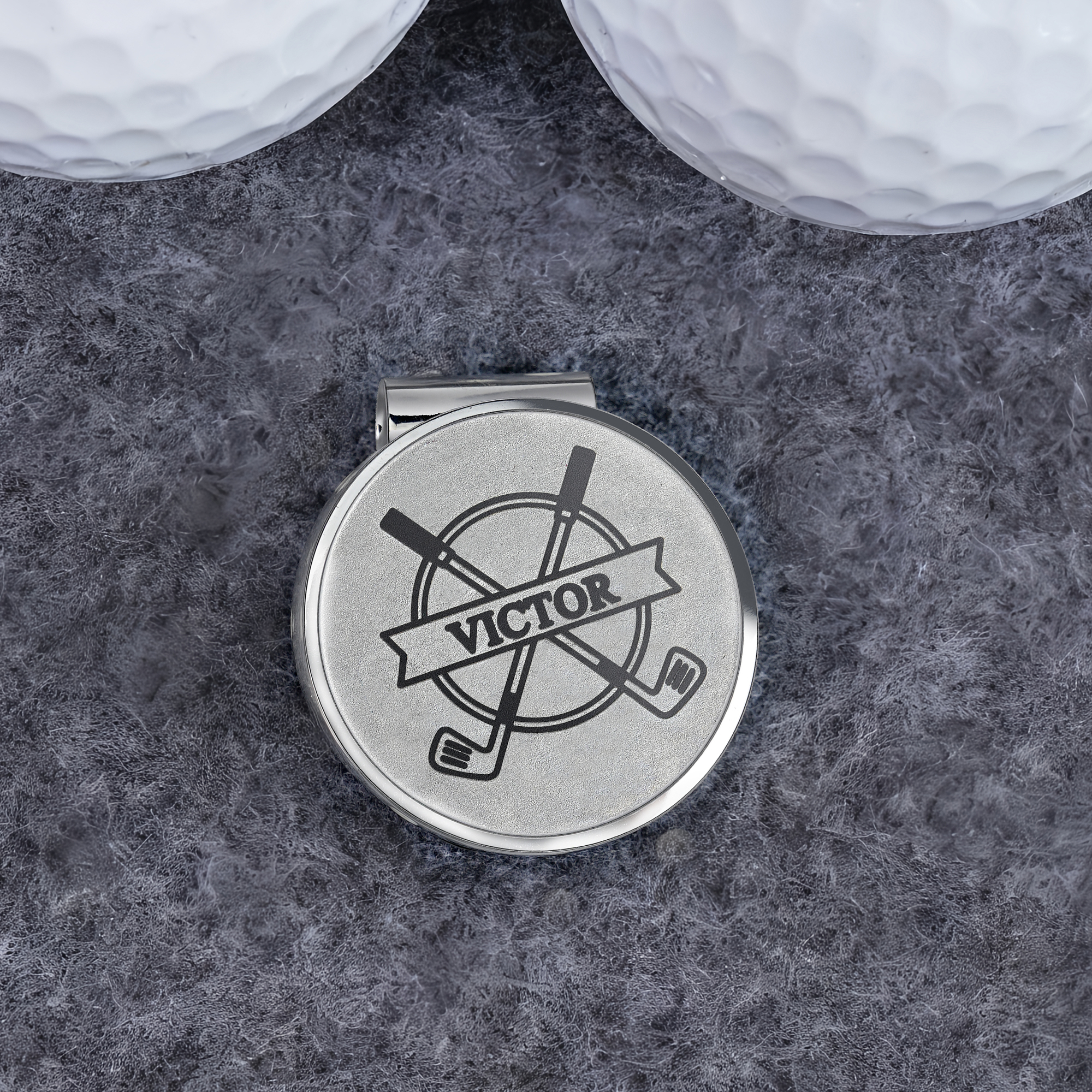 Personalised Golf Theme Monogram Design Magnetic Hat Clip Birthday Gift ...