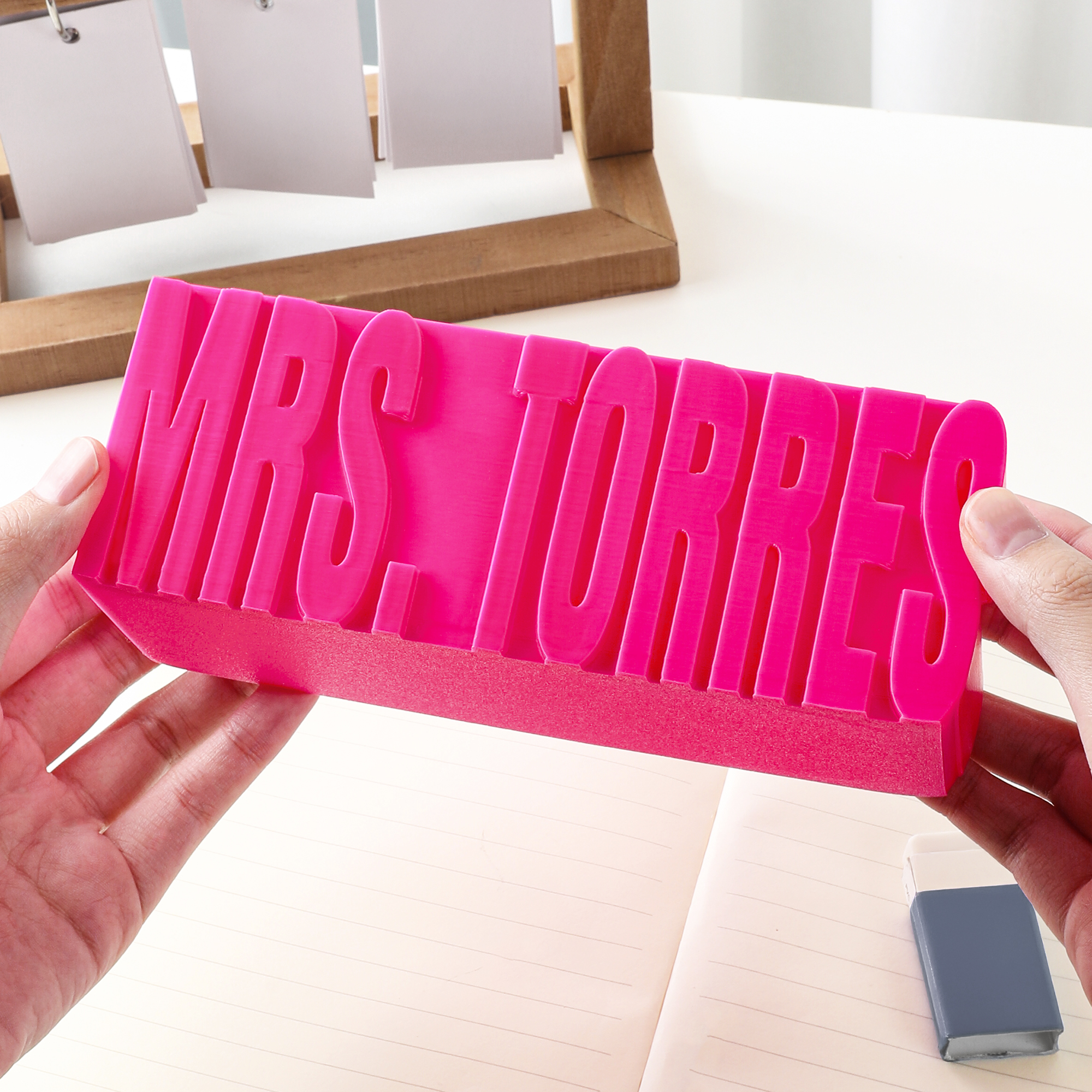 Personalised 3D-Printed Pen Holder with Name and 2 Compartments Back to ...