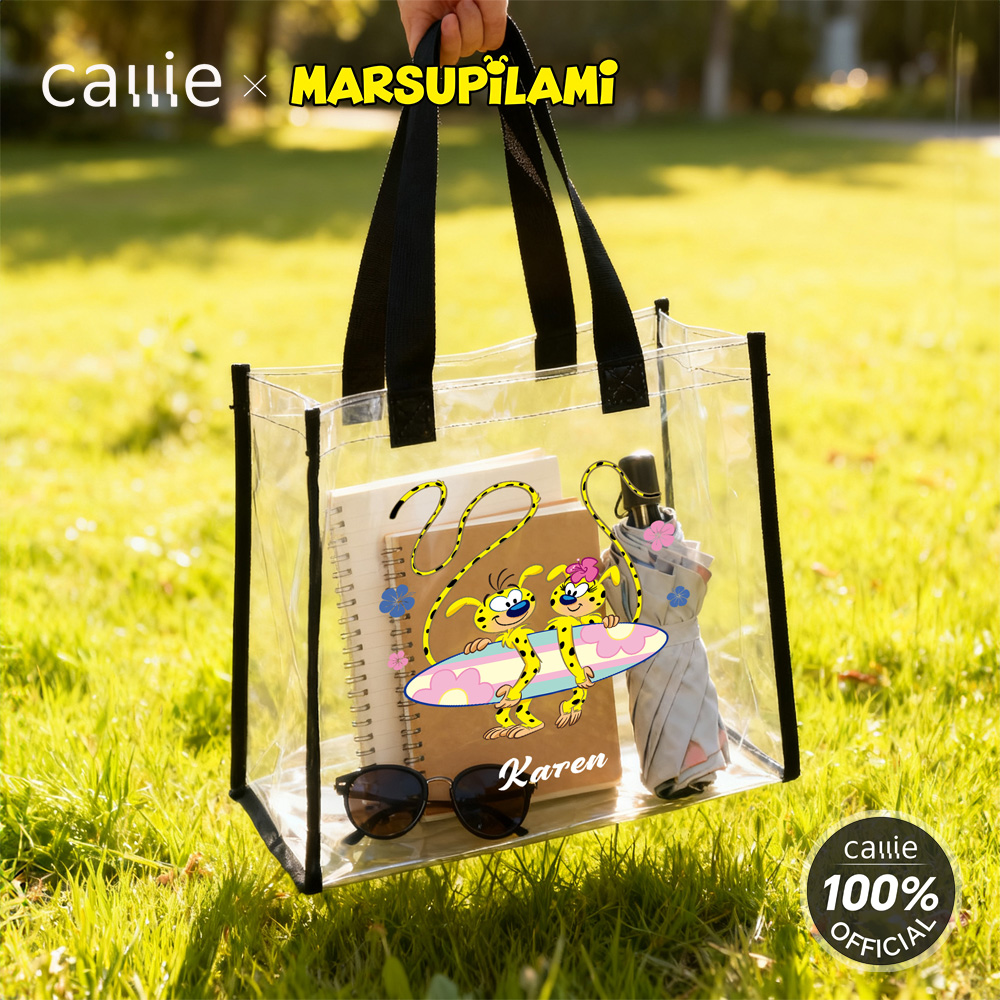 Marsupilami à queue longue Sacoche transparente avec nom Anniversaire ...