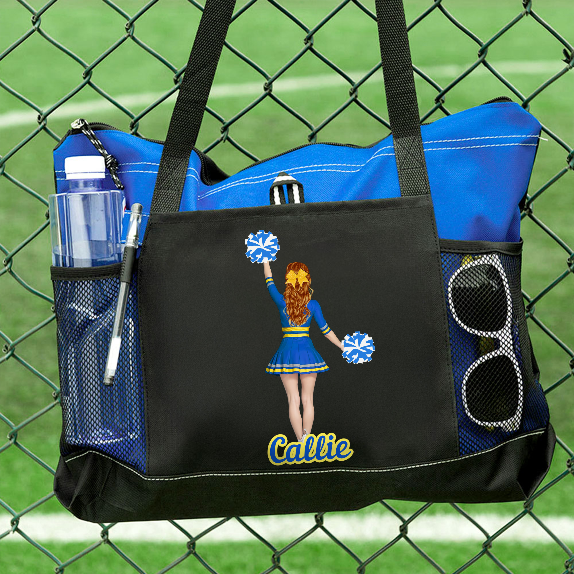 Personalized Cartoon Cheerleading Character Waterproof Mesh Tote Bag ...