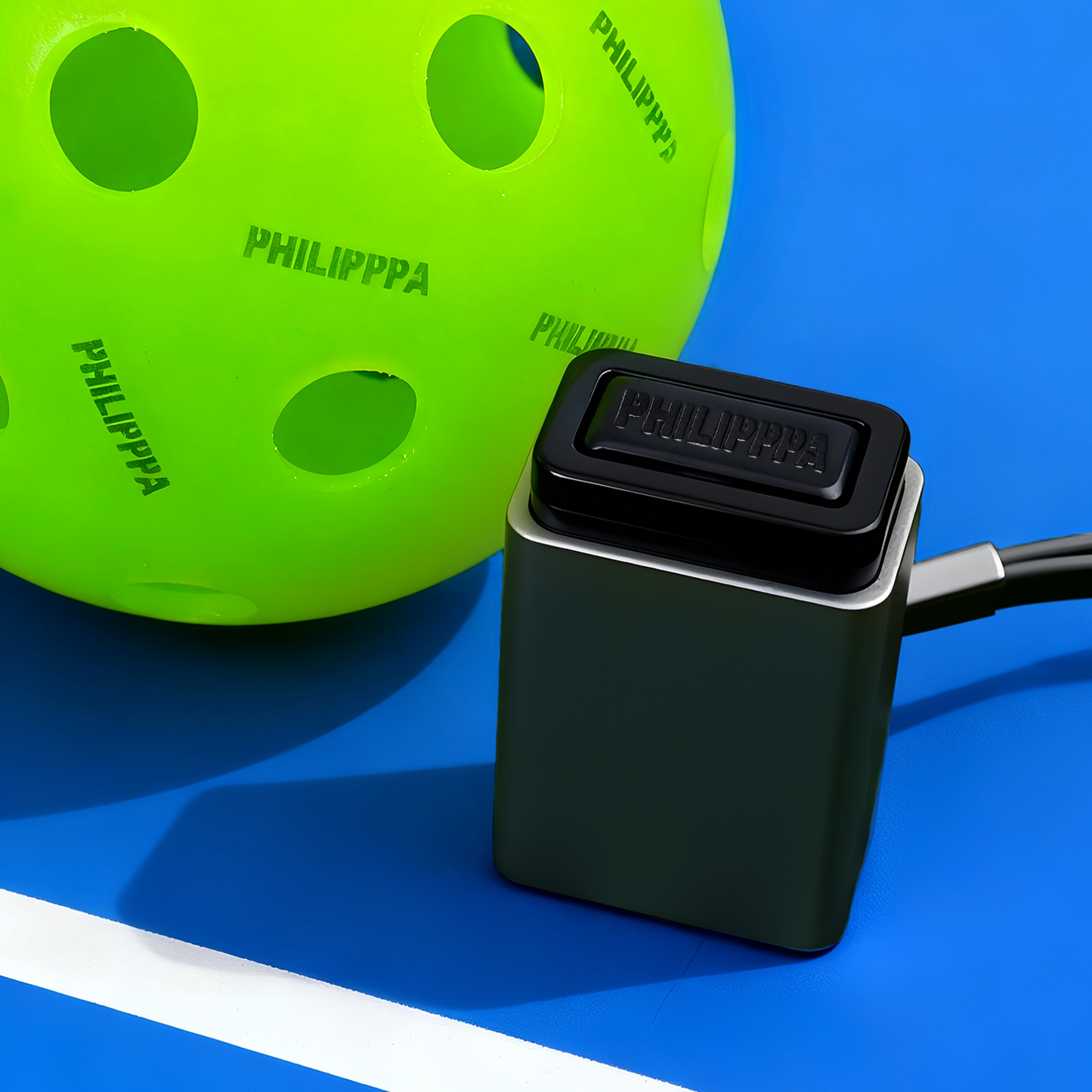Personalised Simple Name Pickleball Stamp with Ink and Lanyard ...