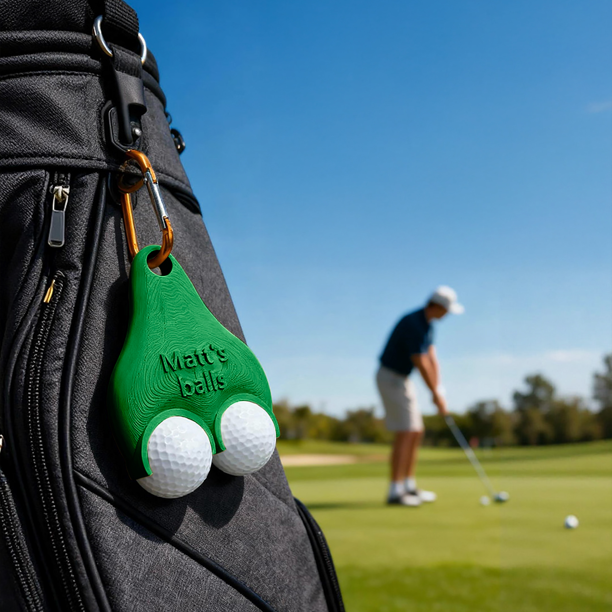 Personalized 3D Printed Text Funny Multicolor Golf Ball Holder with ...