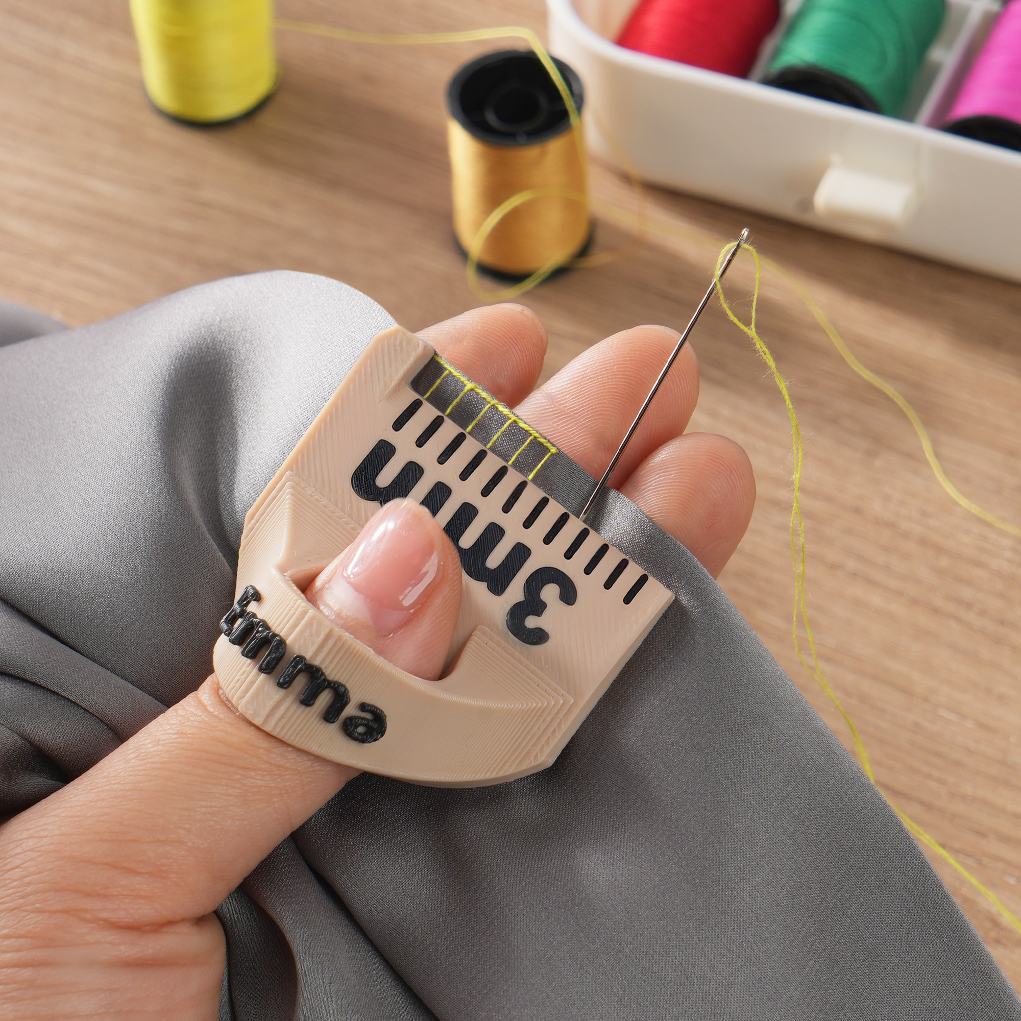 Personalised Multicolour Equal Stitches Sewing Template Finger Ruler ...