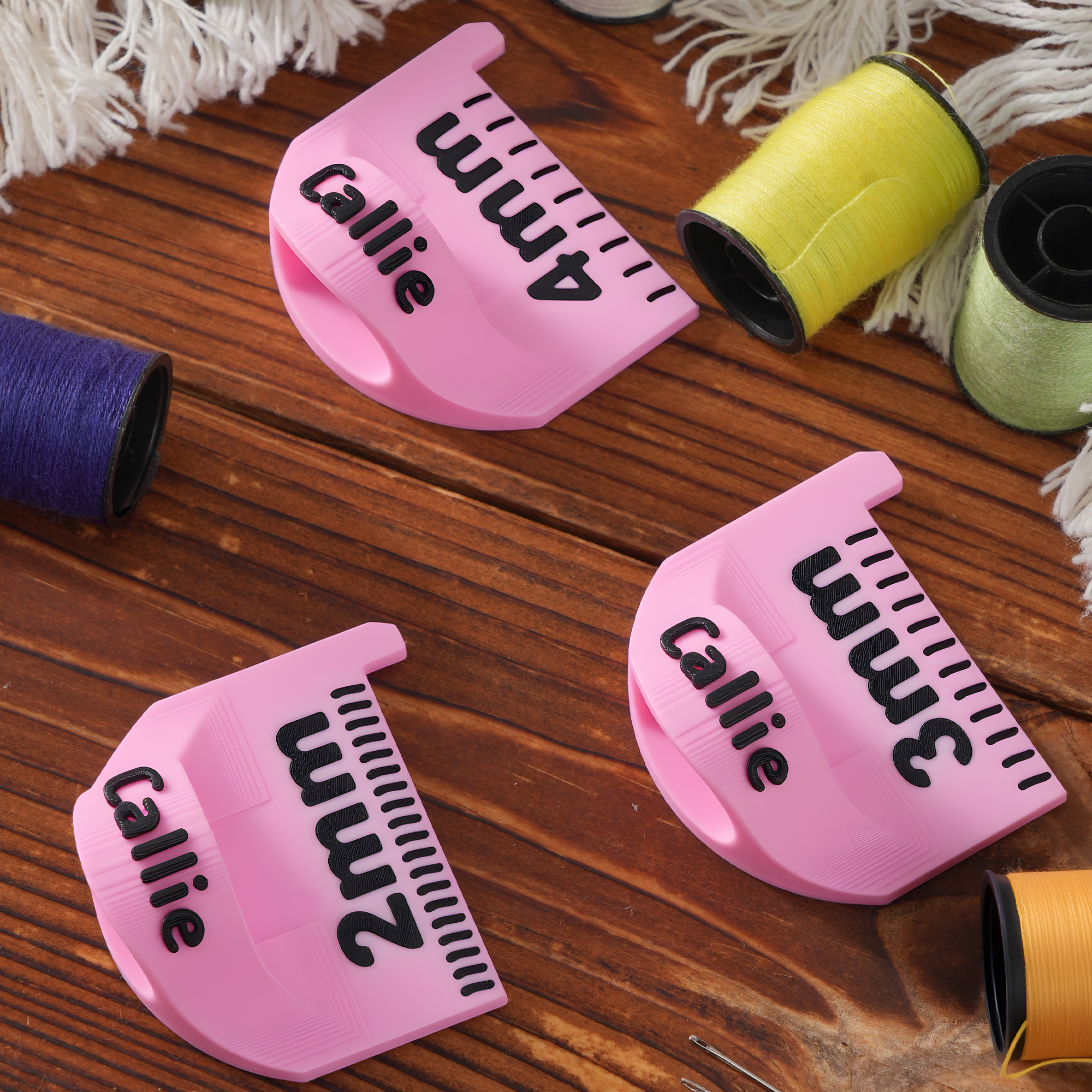 Personalised Multicolour Equal Stitches Sewing Template Finger Ruler ...