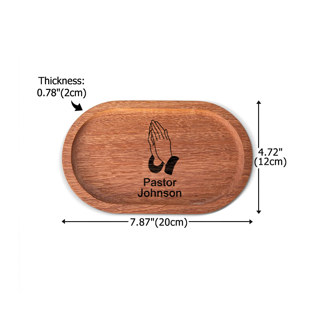 Personalised Praying Hands Wooden Rosary Tray with Name Sacrament First ...
