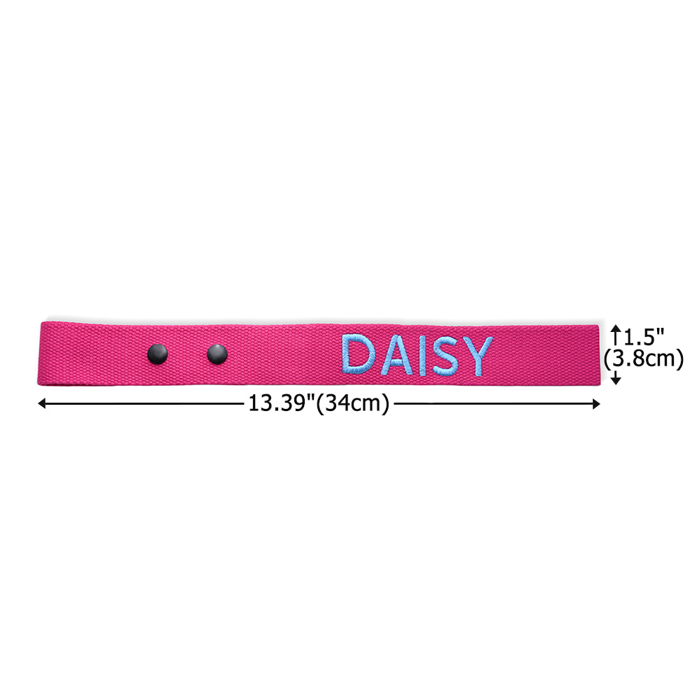 Personalised Multicolor Embroidered Name Luggage Tag with Snaps Travel ...