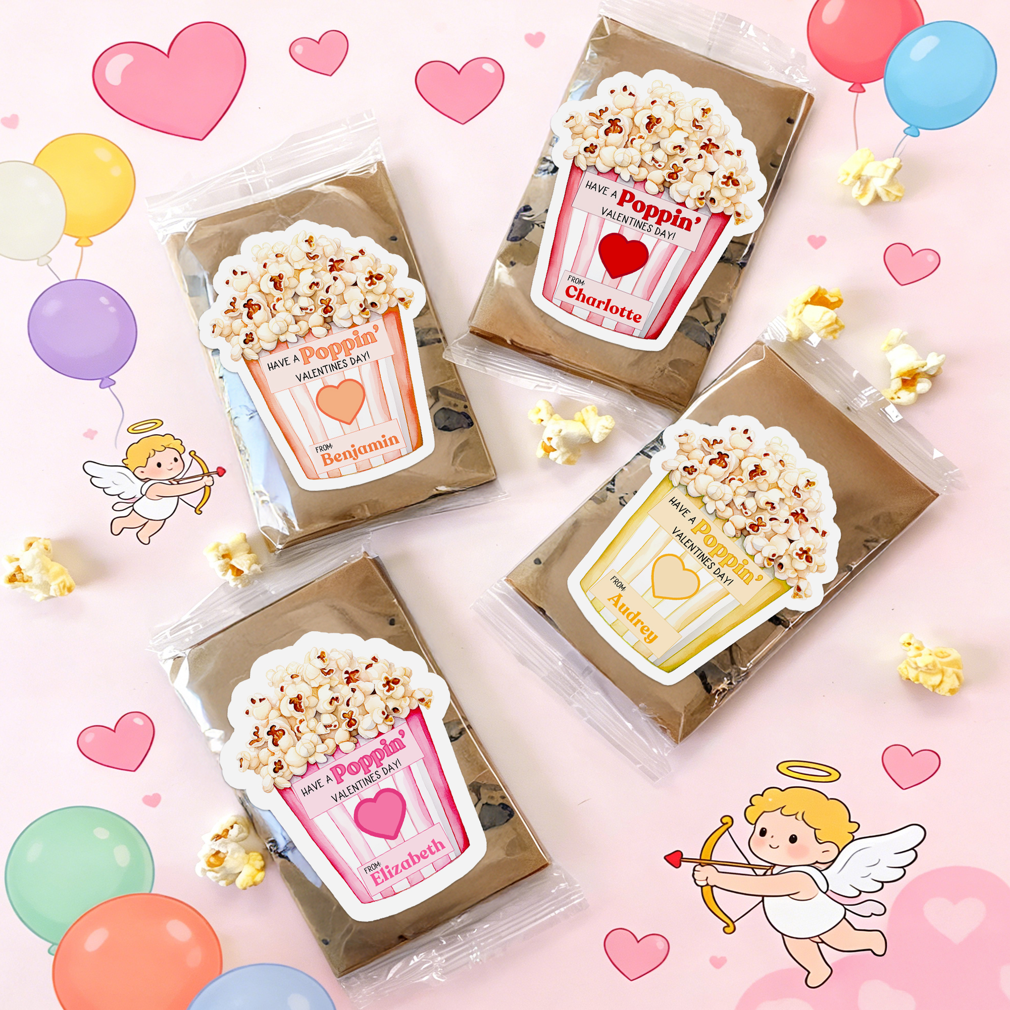 Personalized Have A Poppin Valentines Day Popcorn Design Waterproof ...