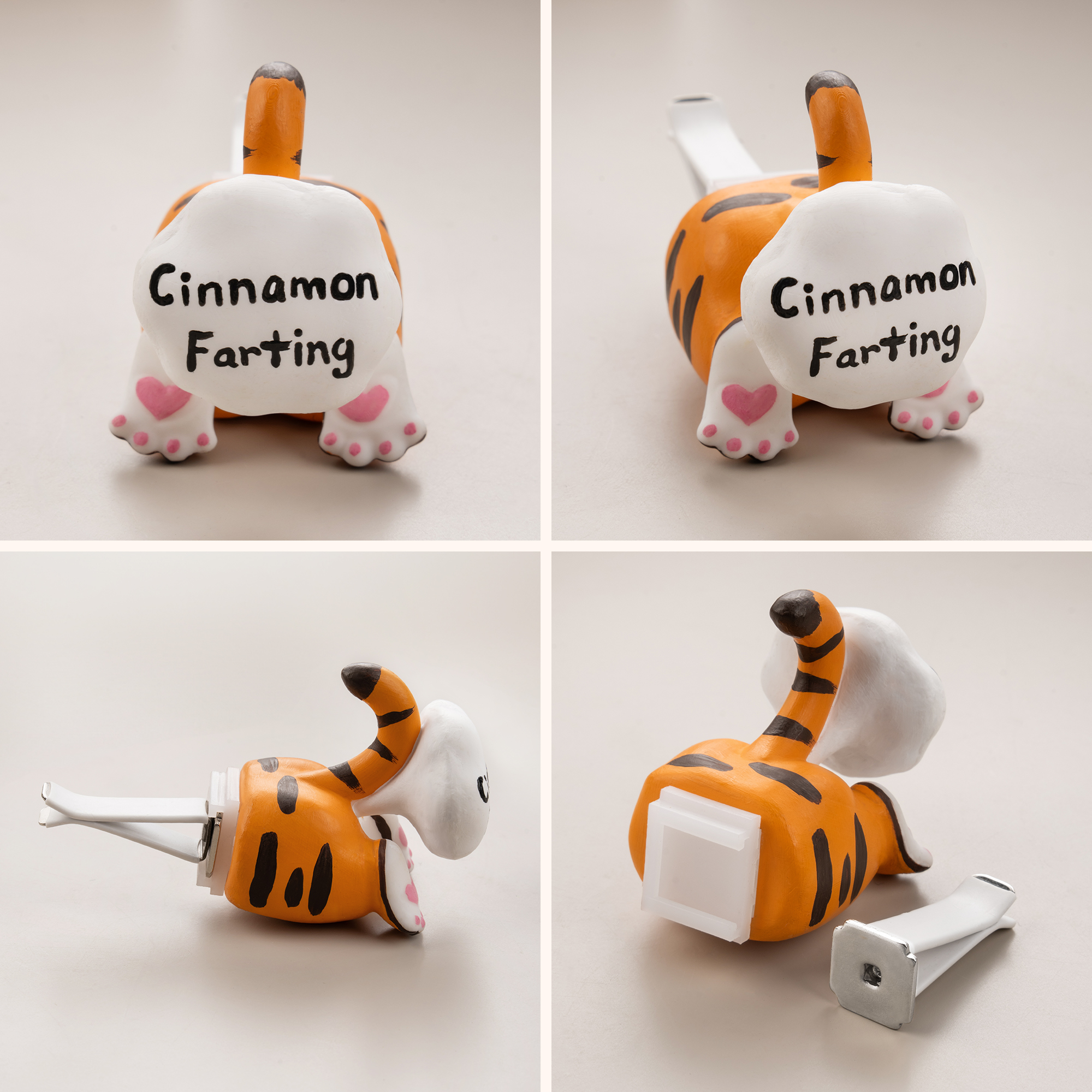 Personalised Cat Butt Gypsum Car Diffuser Vent Clip with Hand-Drawn ...