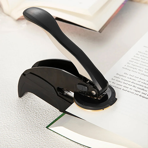 Personalized From the Library of Name Flower Book Embosser Stamp Black ...