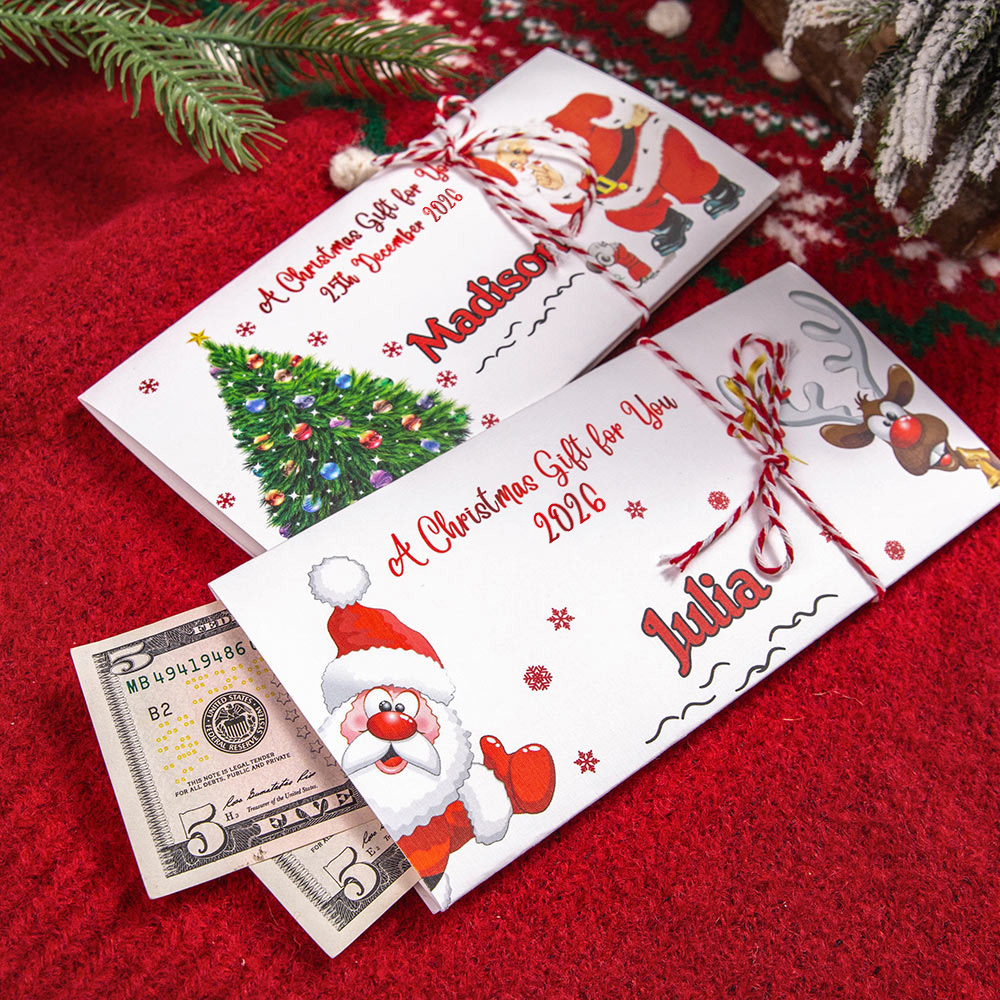 A Joyful Christmas Envelope of Surprise - Custom Christmas Money Wallet ...