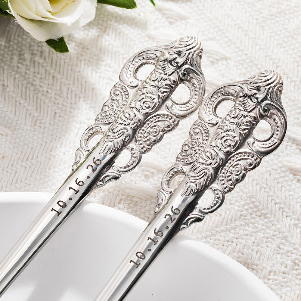 Personalized Vintage Cake Forks Knife Server Cutting Set with Engraving ...