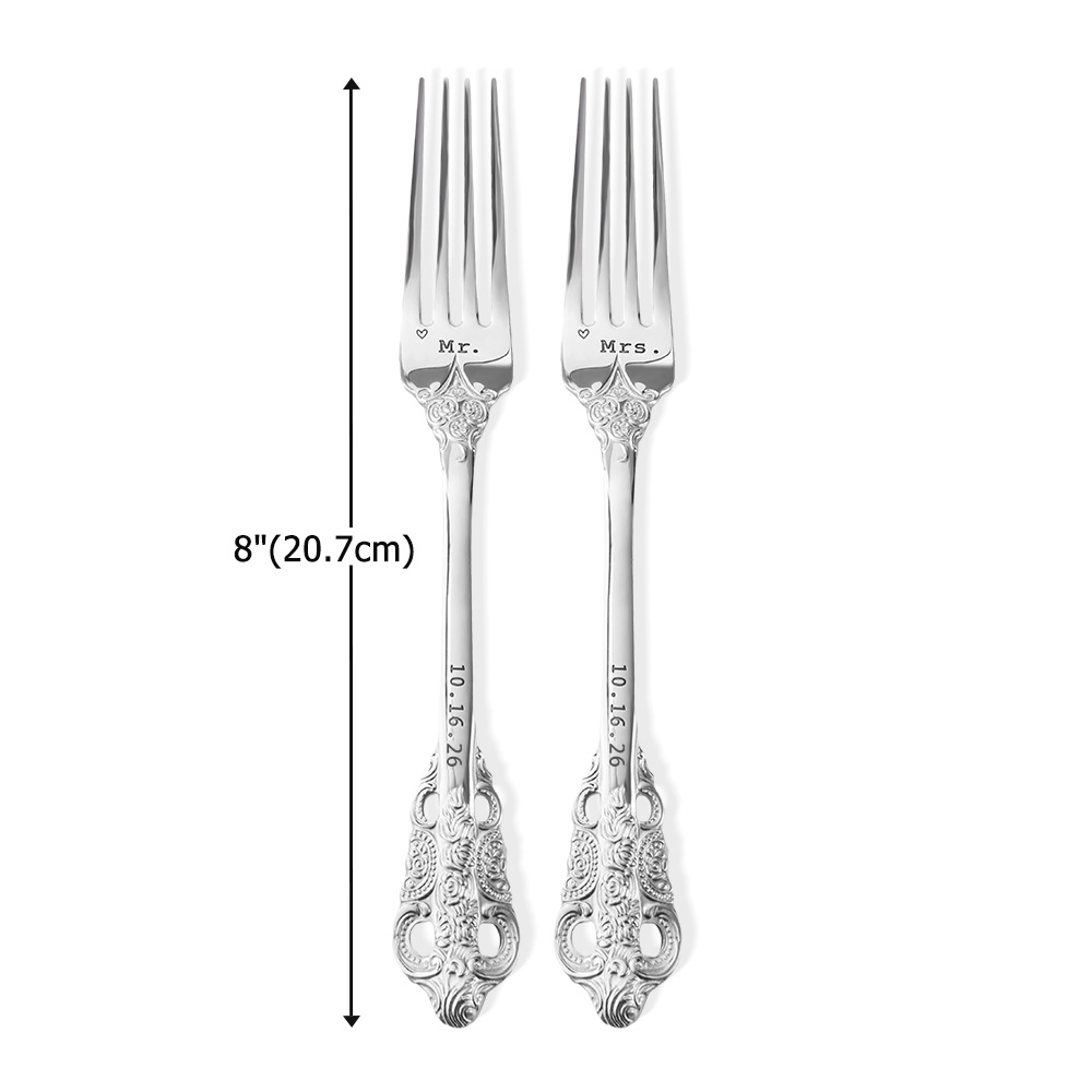 Personalized Vintage Cake Forks Knife Server Cutting Set with Engraving ...